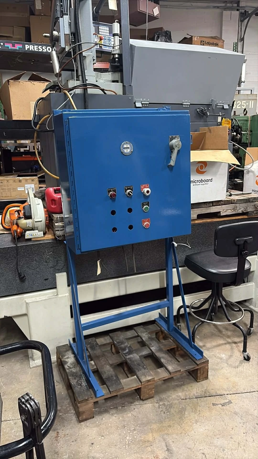Used CUSTOM BUILT Standing Electrical Control box Electrical 23083 ...