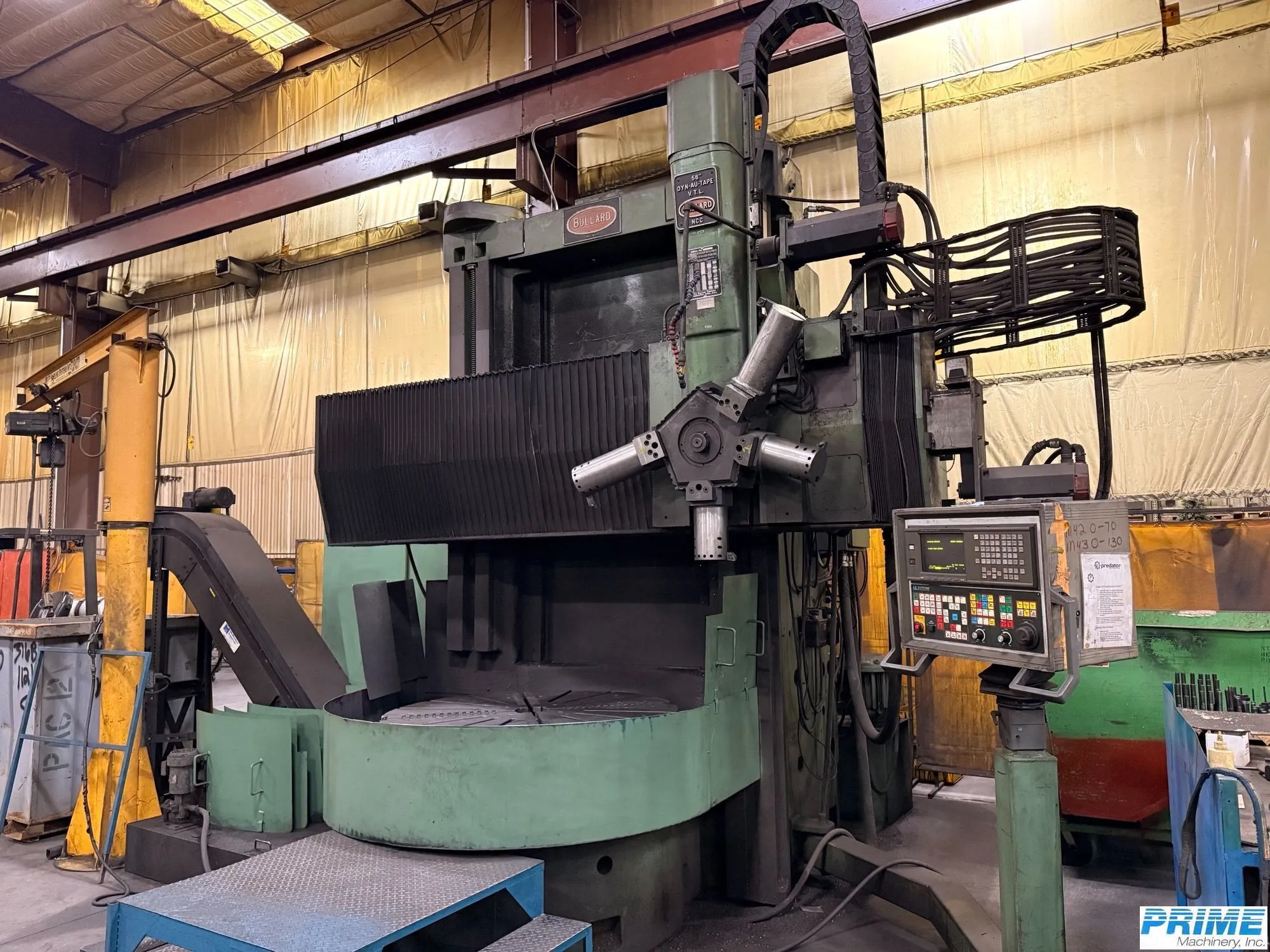 Used BULLARD 56” DYN-AU-TAPE BORING MILLS, VERTICAL, N/C & CNC 69309 ...