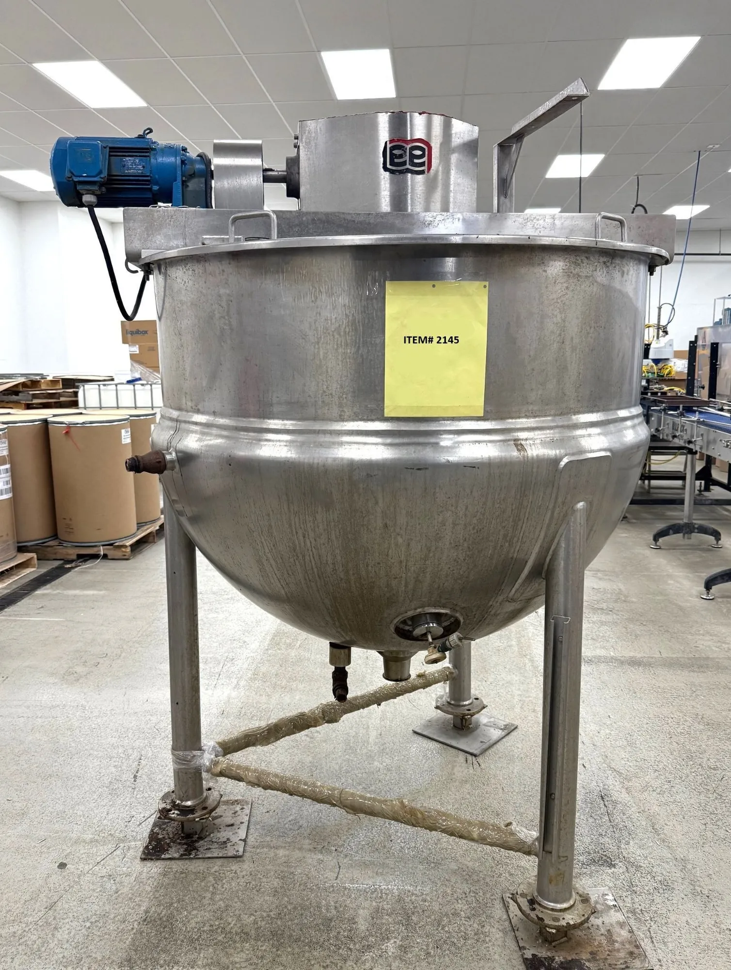 Used LEE 300 Gallon Double Motion Mix Kettle Model 300D9MS TANKS ...