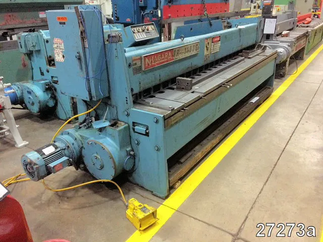 USED 10 FT. X 10 GA. NIAGARA METAL SHEAR #27273 | Kempler Machinery
