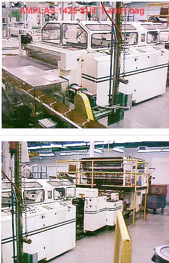 Used 1996 AMPLAS 1425 SUT Bag Machines, T-Shirt | Mark One Machinery