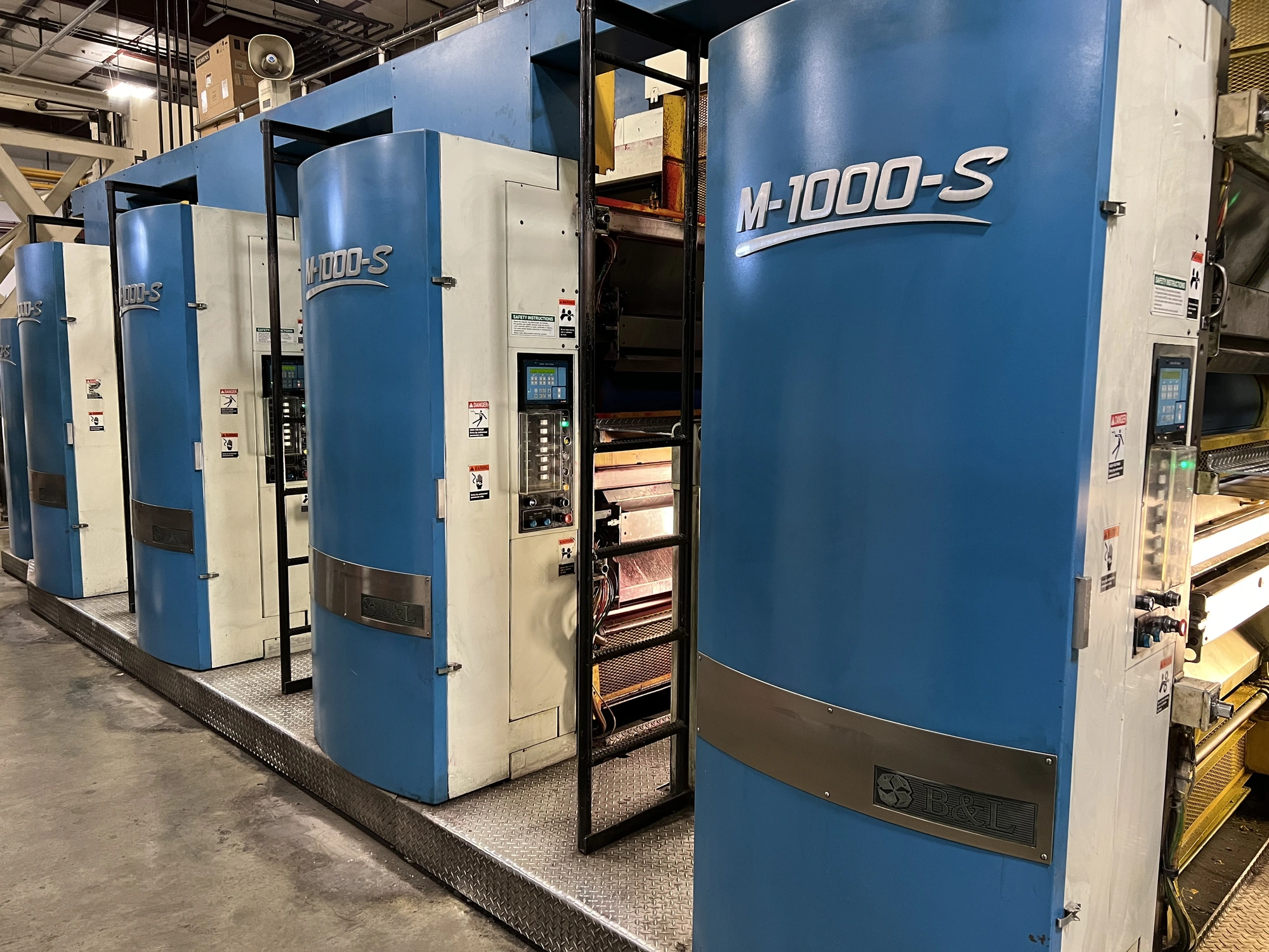 Used HEIDELBERG HARRIS M1000 (4) UNIT (1) WEB PRESS SYSTEM + TC3 FOLDER ...
