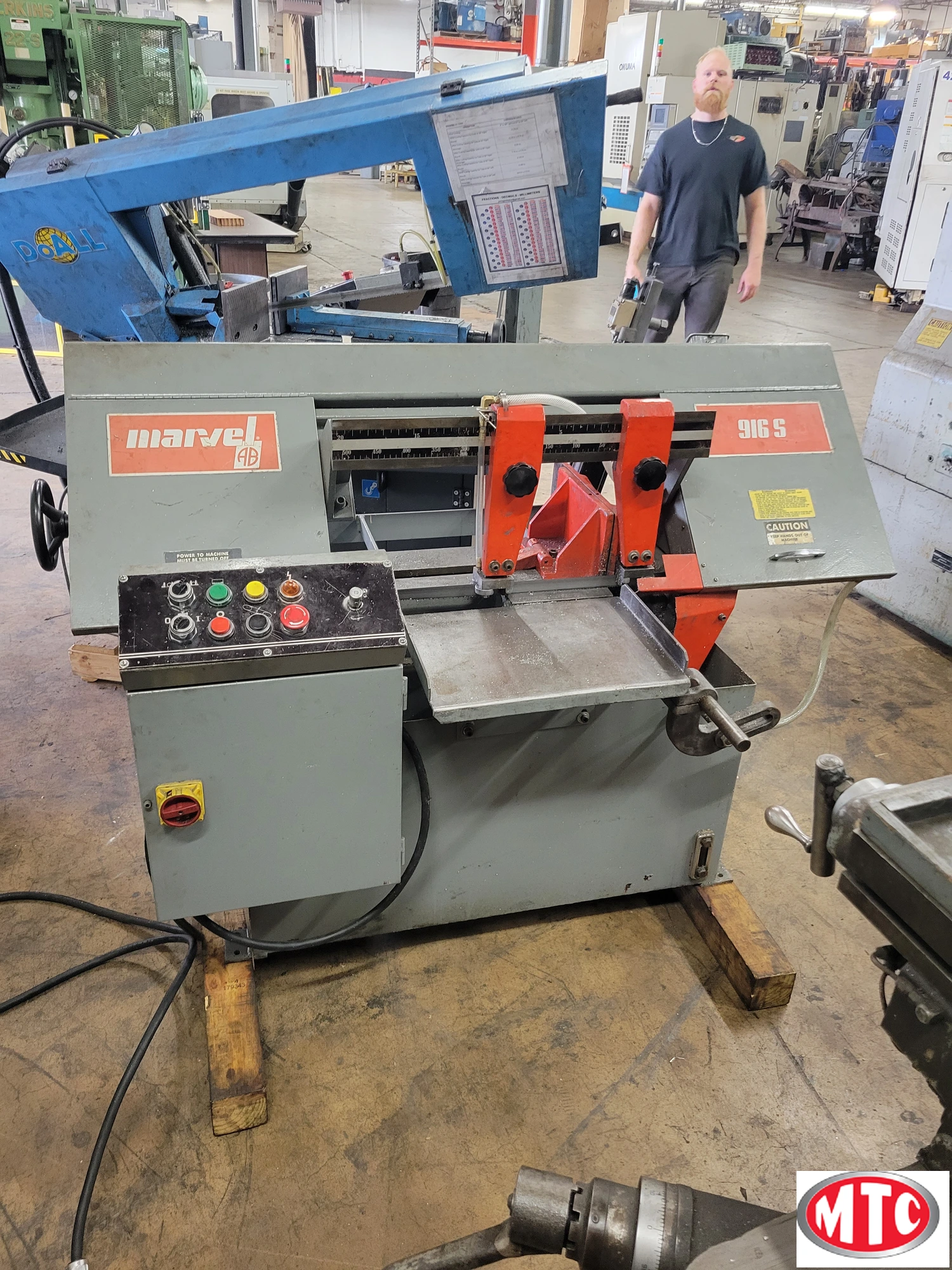 Used 1988 MARVEL 916-S Horizontal Band Saws (Semi-Automatic) 7988 ...