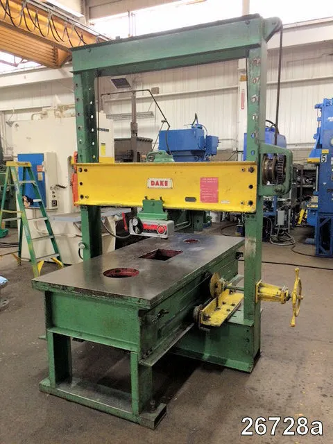 USED 75 TON DAKE HYDRAULIC ROLL FRAME H-FRAME PRESS #26728 | Kempler ...