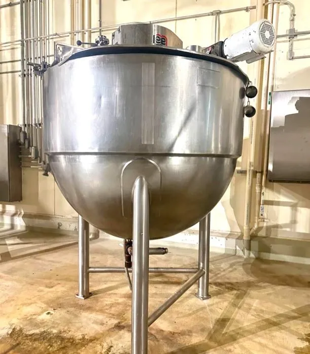 500 Gallon LEE Jacketed Mix Kettle with Counter Rotating Sweep Mixer ...