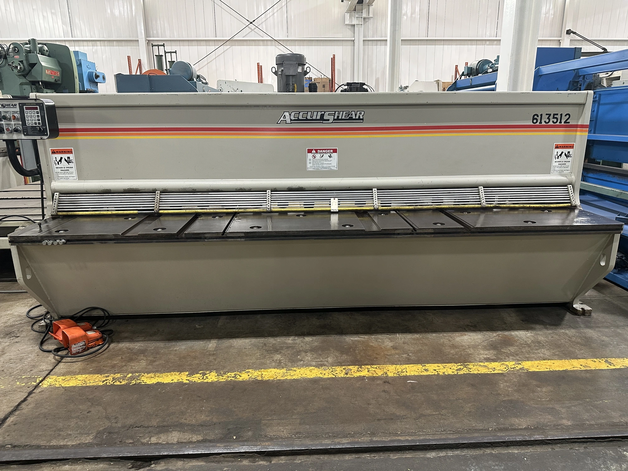 Used 12 Ft. X 10 Ga. Accurshear #613512 Hydraulic Shear | Kempler Machinery