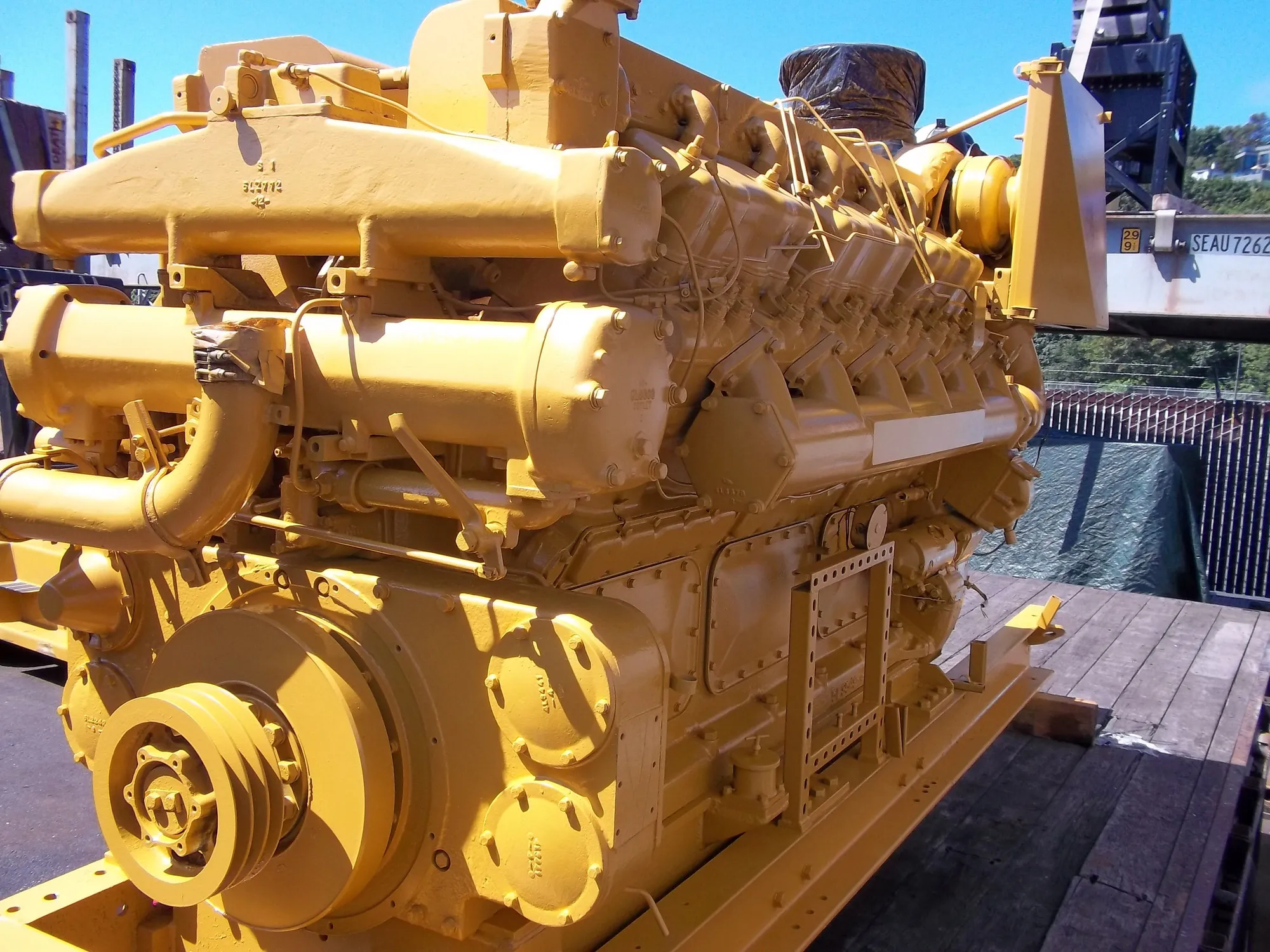 Item# E4234 - Caterpillar D398 Marine 850HP, 1200RPM Diesel Engine ...