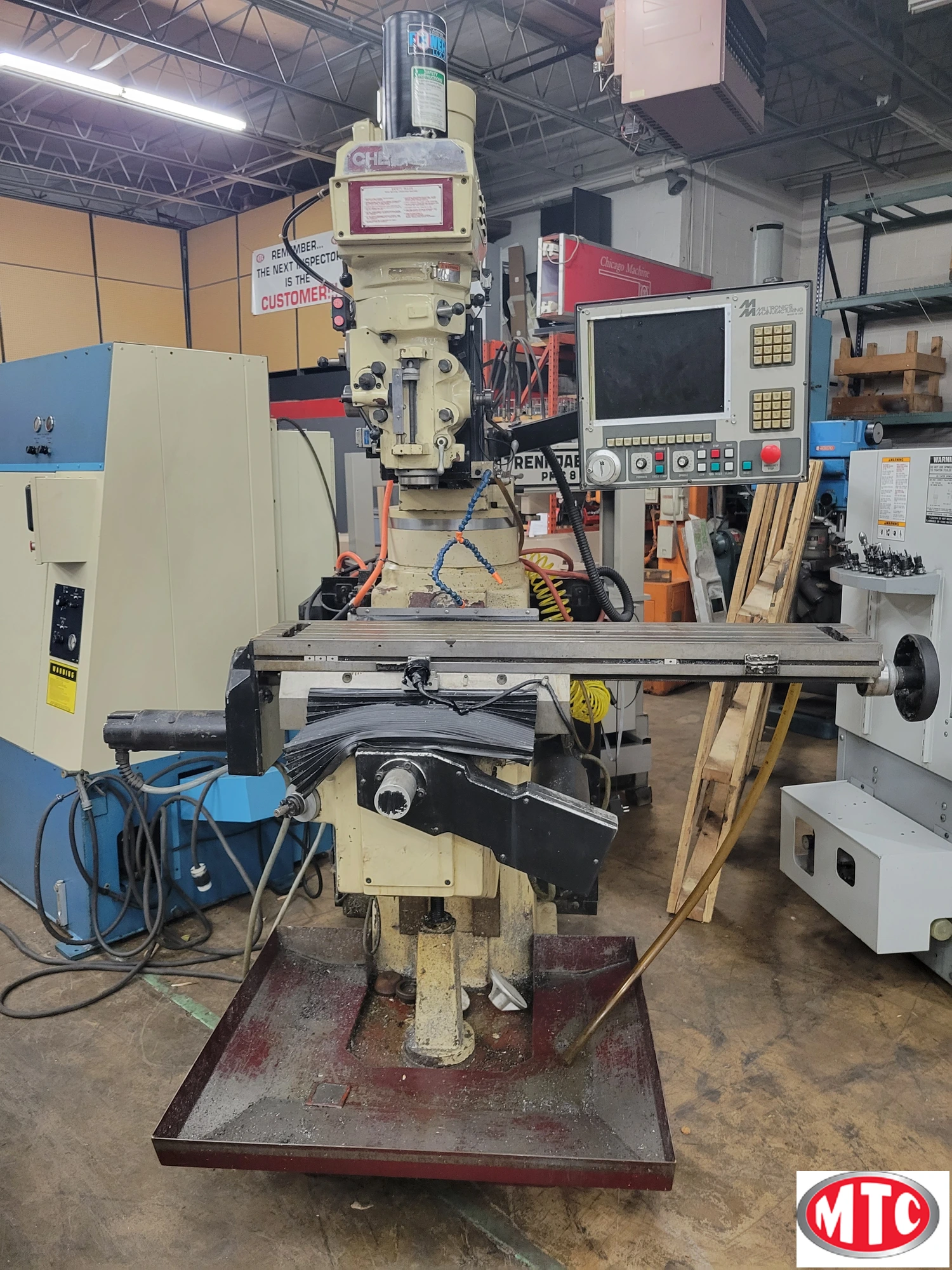 Used 1995 MILLTRONICS PARTNER 00 Vertical CNC Knee Mill 8030 | Myers ...