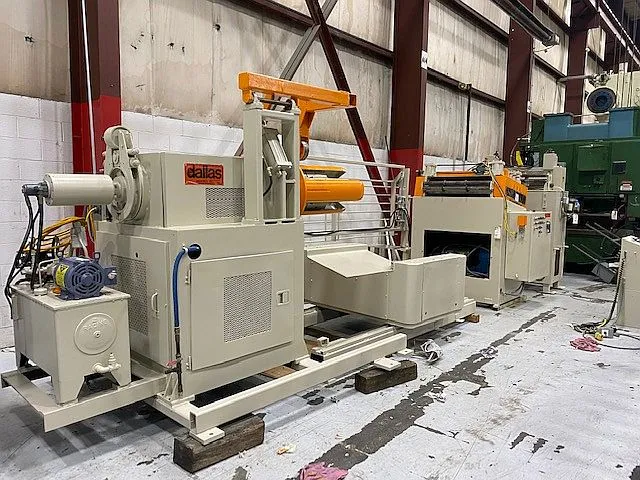 36" wide x 15,000 # Dallas Coil Reel Powered Straightener CWPServoFeed ...