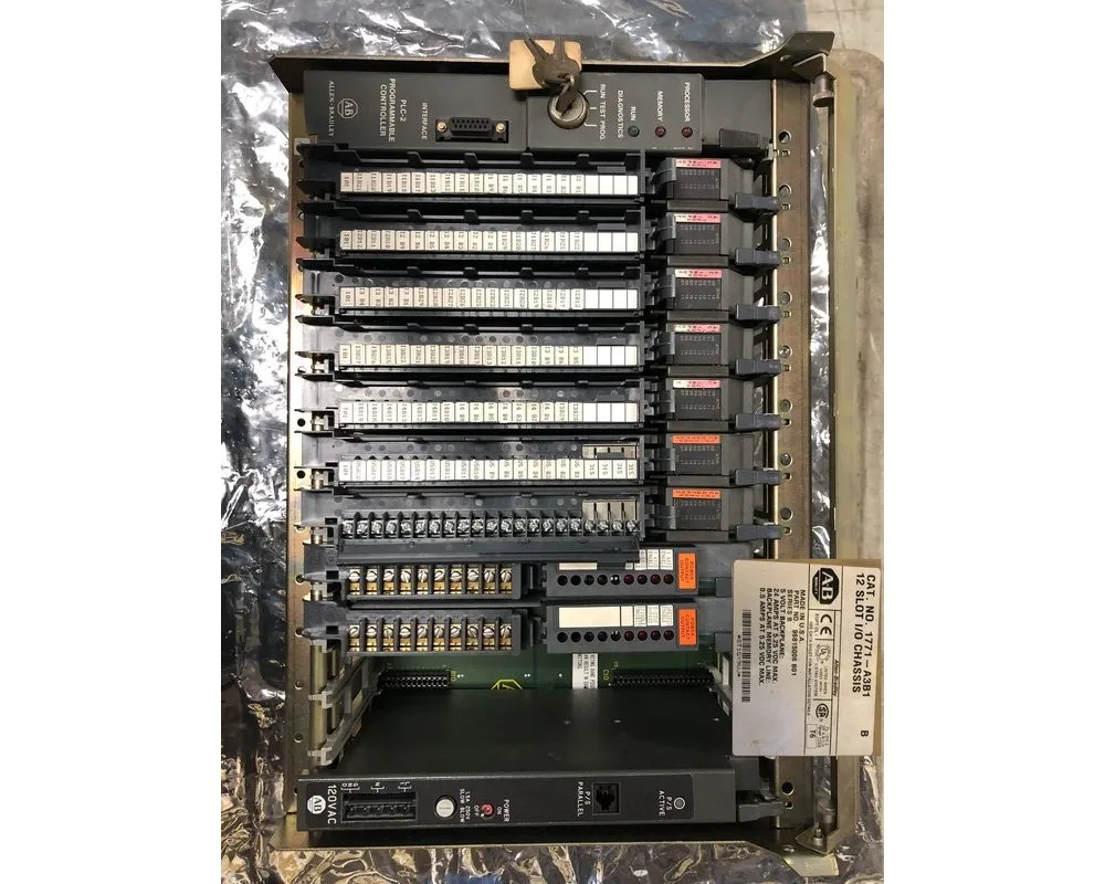 Used ALLEN BRADLEY PLC2 RACK ASSEMBLY Rack Assembly, No Cards 1771-A3B1 ...