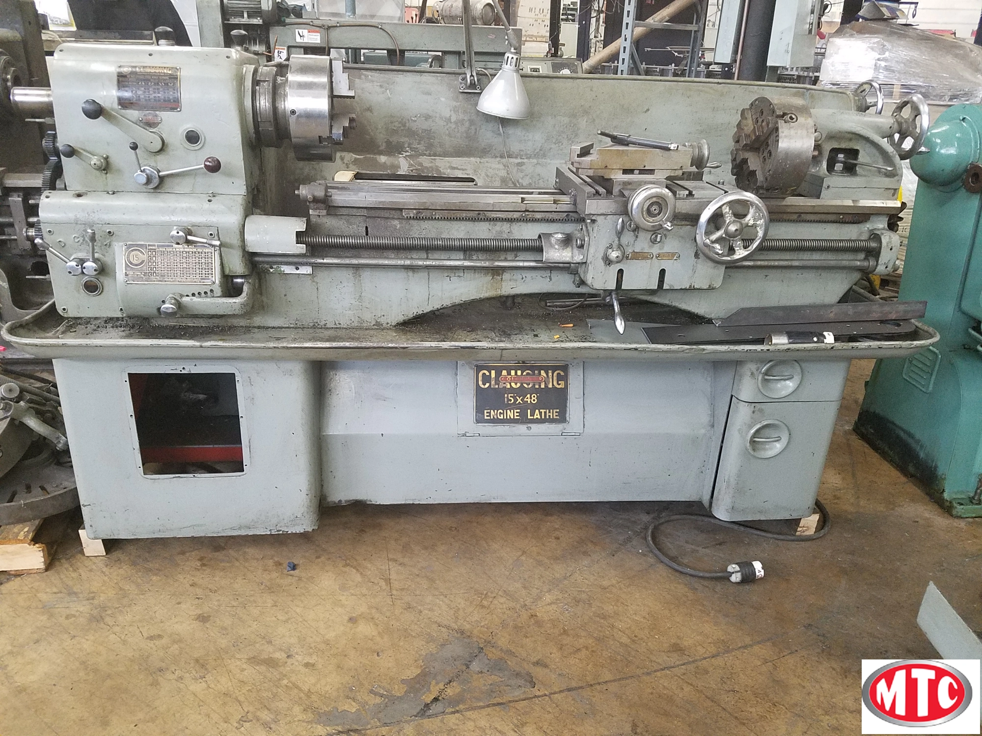 Used 1959 CLAUSING 1500 Engine Lathes 3658 | Myers Technology Co., LLC