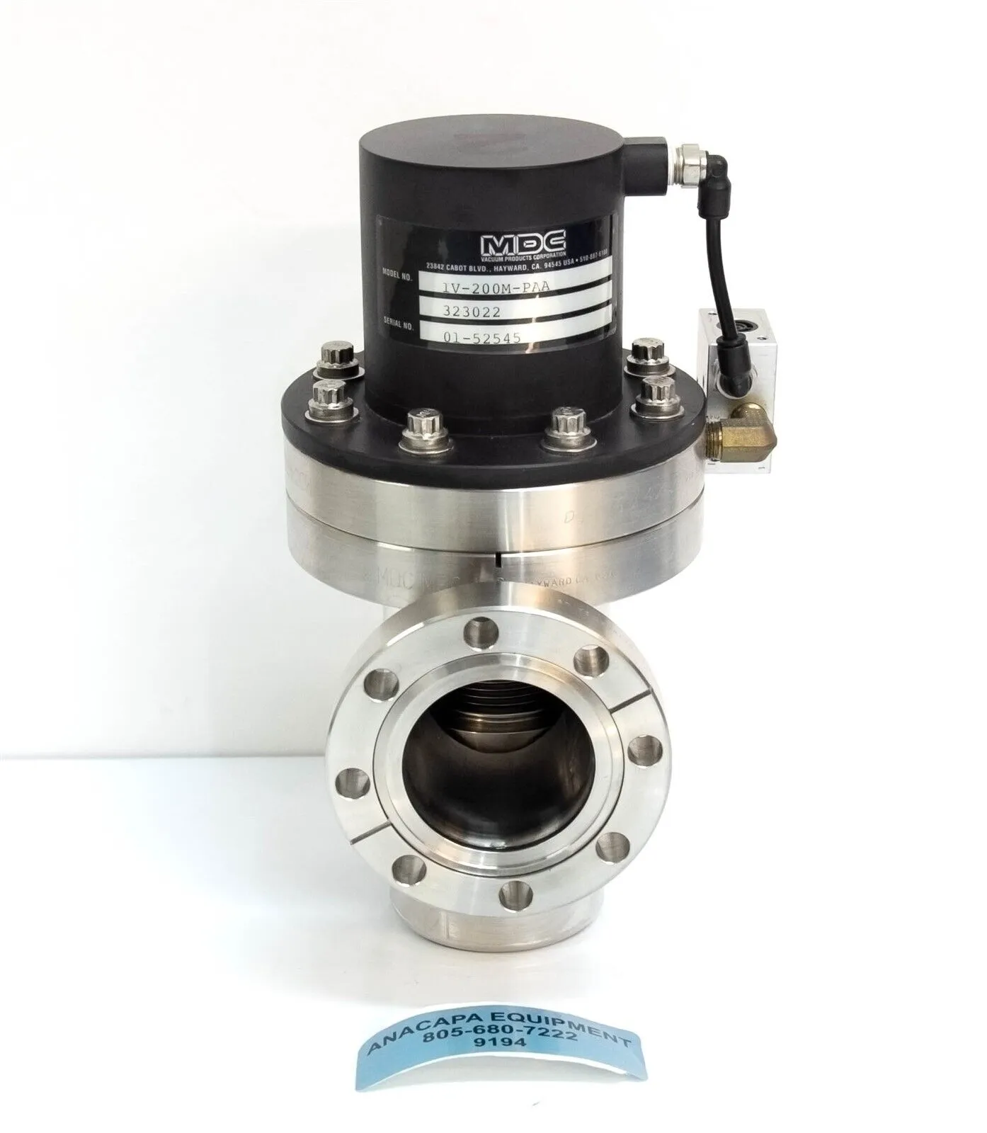 MDC IV-200M-PAA-03 323022 UHV ElectroPneumatic Inline Valve 2" (9194)R ...