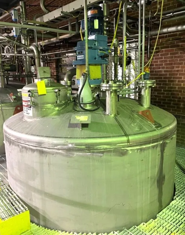 5000 Gallon Jacketed Stainless Steel Dish Bottom Mix Tank for sale ...