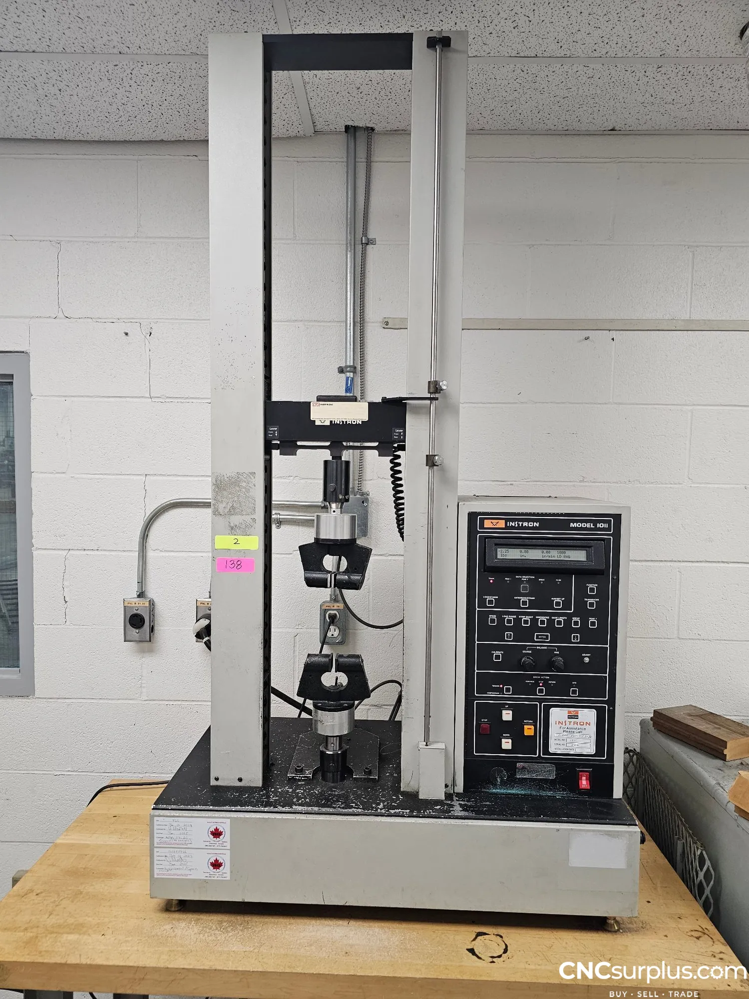 Used INSTRON 1011 Tensile & Compression Testers 13864 | CNCsurplus