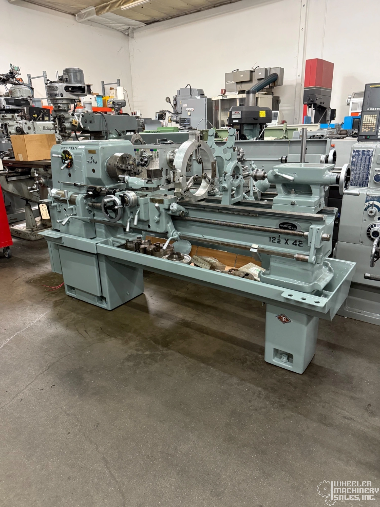 Used CINCINNATI TRAY TOP 12 LATHES, ENGINE 7579 | Wheeler Machinery Sales