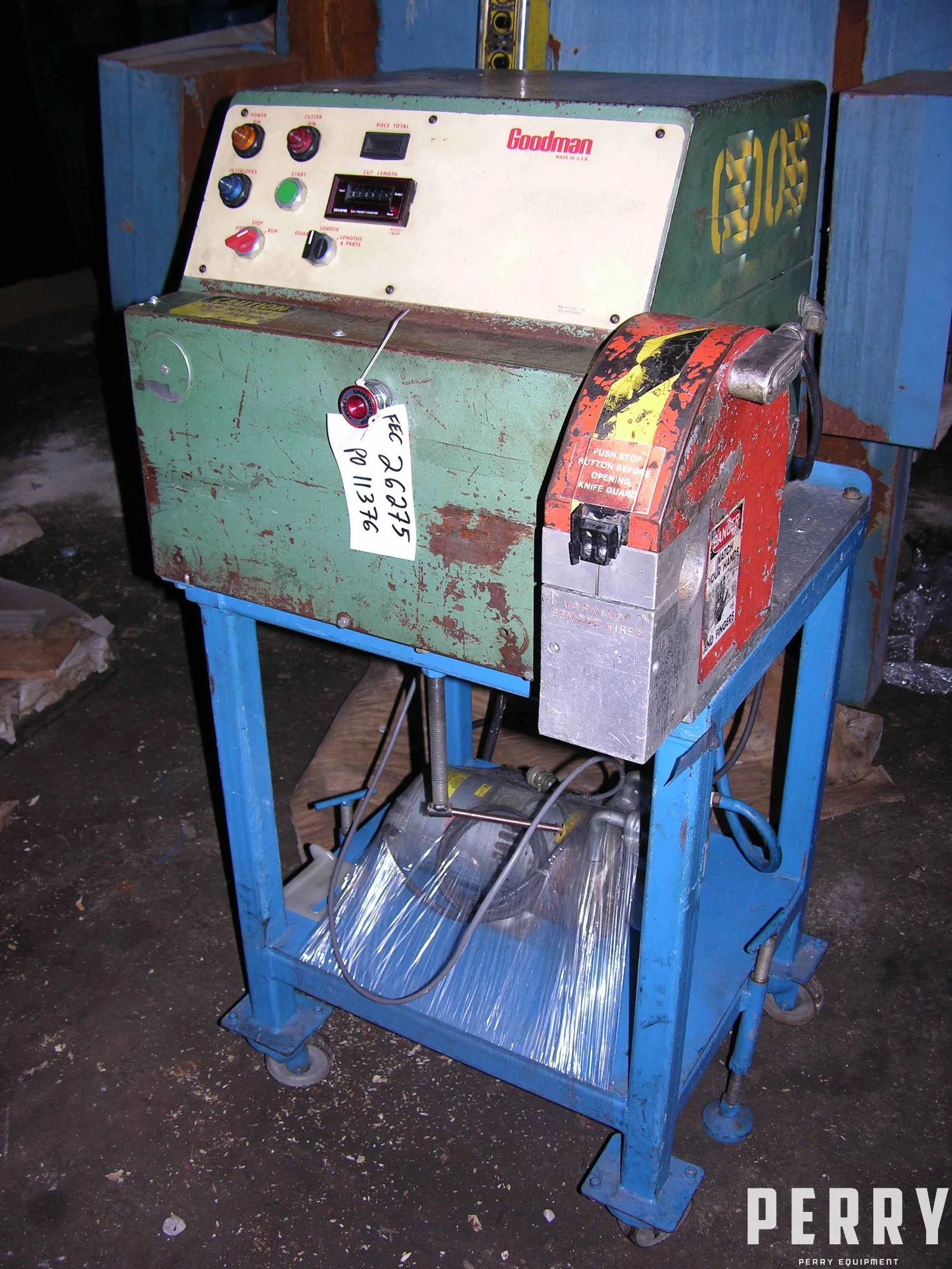 Used GOODMAN 500 Extruder Line Pipe Acc Saw ZP58569 | Perry Equipment