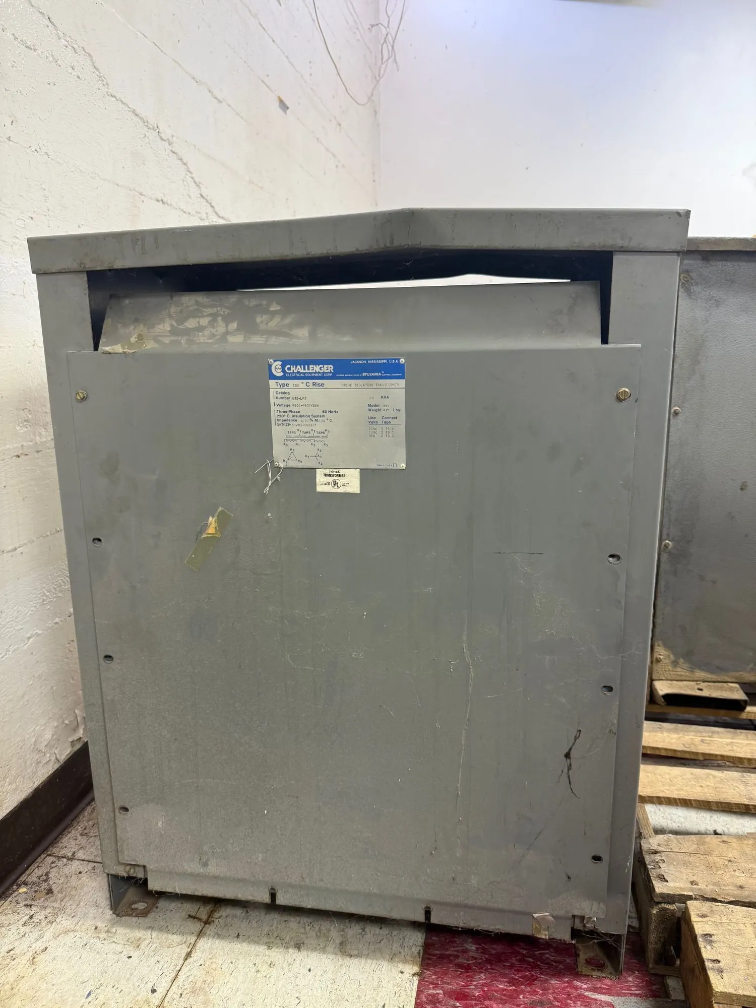 Used CHALLENGER 3BN TRANSFORMERS, 3 PHASE, 60 CYCLE, SUBSTATION 2872 ...