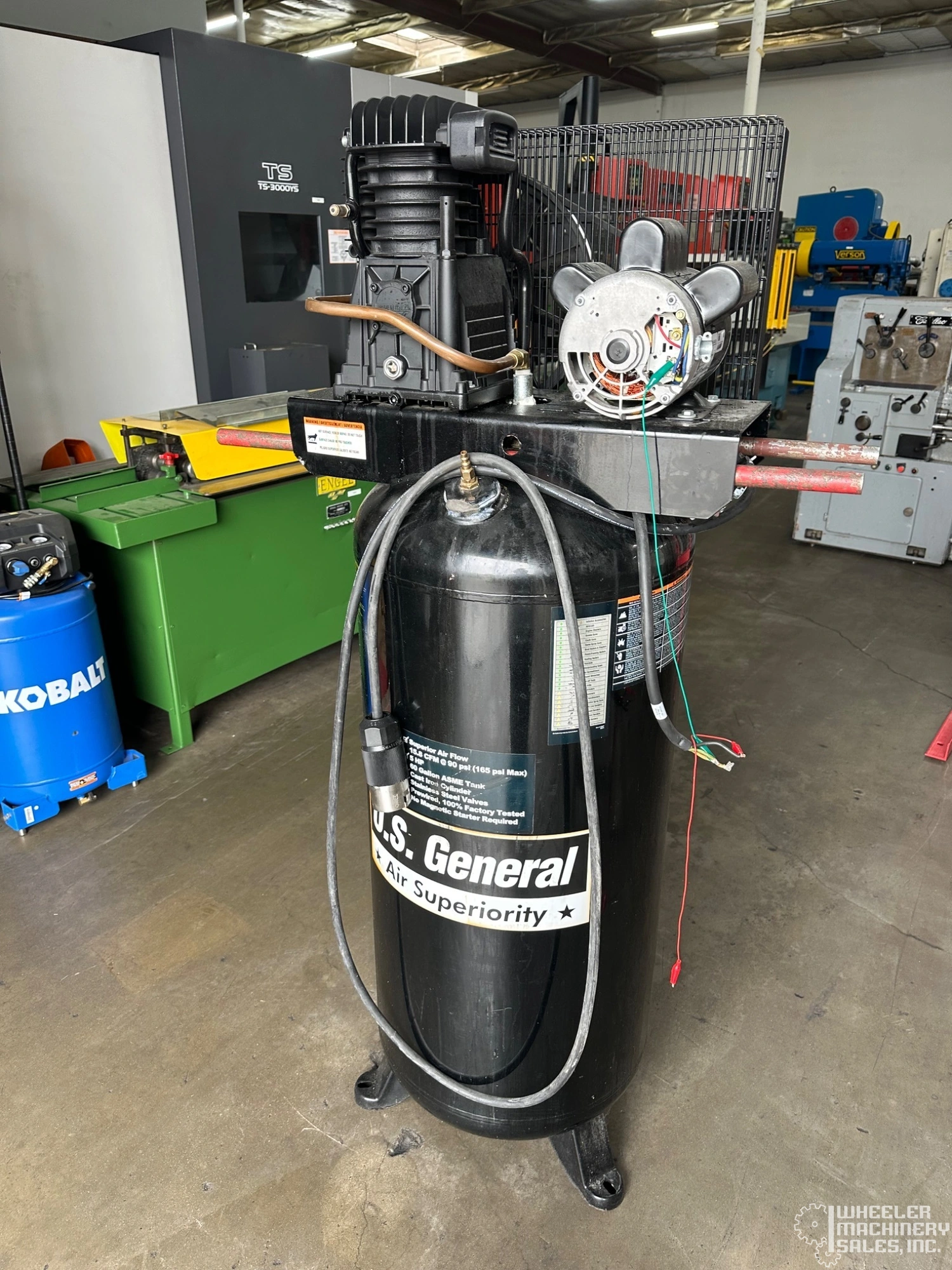 Used US GENERAL 5HP Compressor AIR COMPRESSORS 7696 | Wheeler Machinery ...