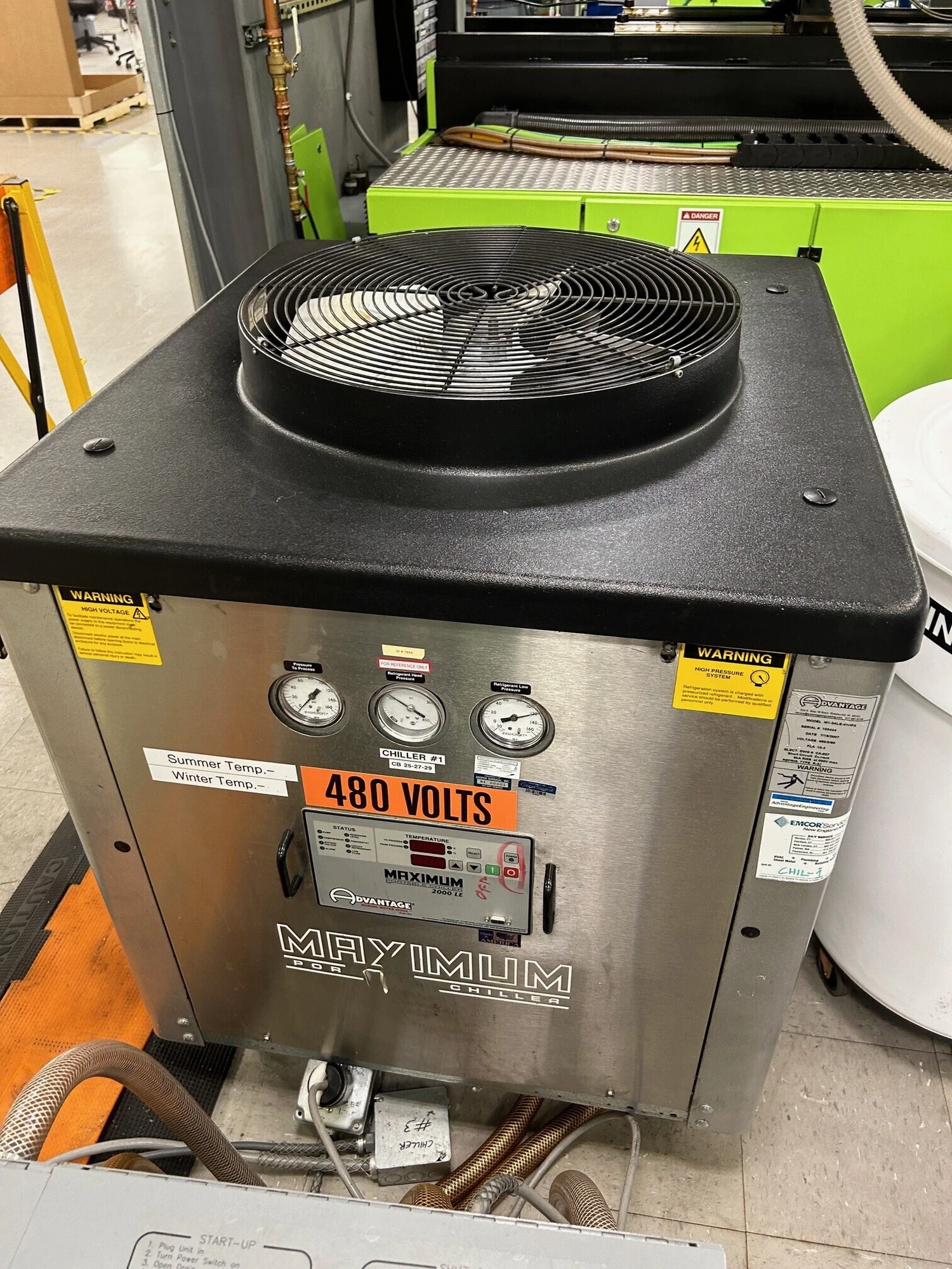 Used 2007 ADVANTAGE ENGINEERING M1-3ALE-41HFX Cooling and Chiller 21940 ...