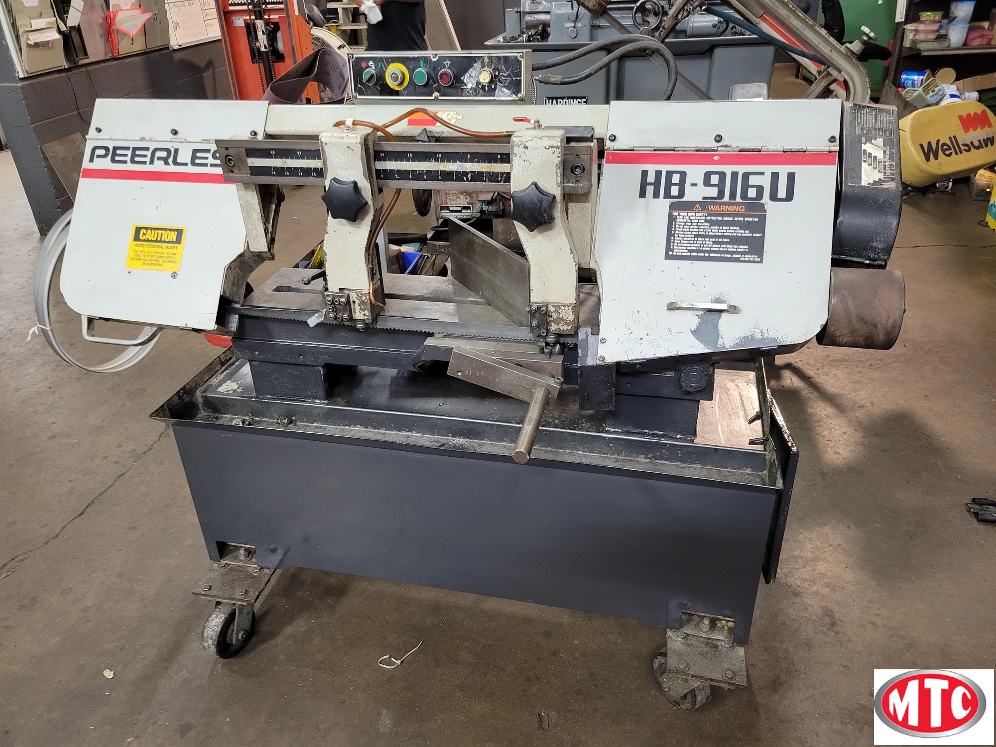 Used 1996 PEERLESS HB-916U Horizontal Band Saws (Semi-Automatic) 7994 ...