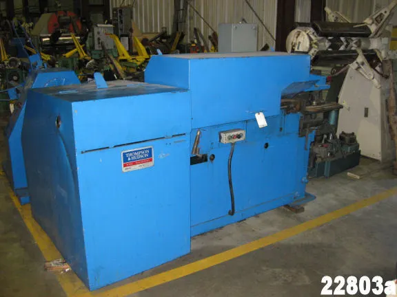 USED 3/8" THOMPSON AND HUDSON WIRE STRAIGHTENER AND CUTTING MACHINE ...