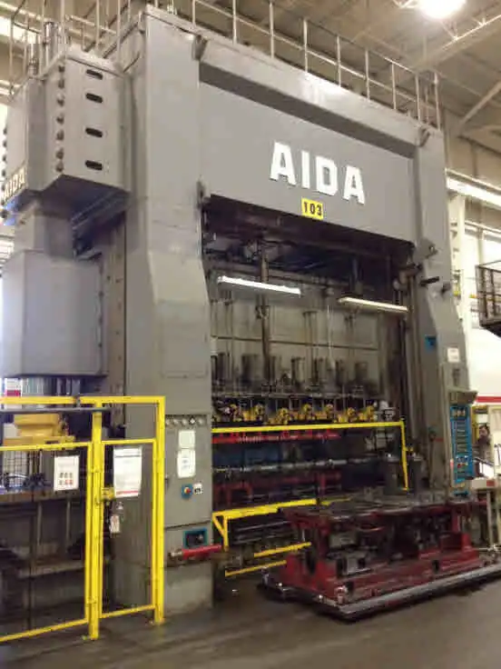 Used 1980 AIDA 800 ACSS Straight Side Double Crank Press 9742 ...