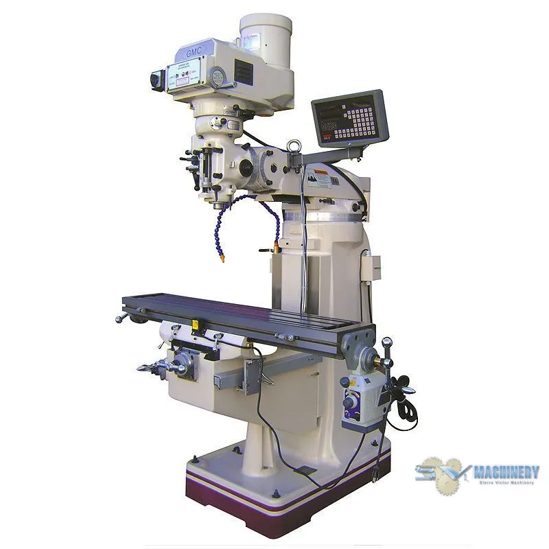 GMC GMM-949VPKG 9x49 in. Vertical Metal Milling Machine with 2-Axis DRO ...