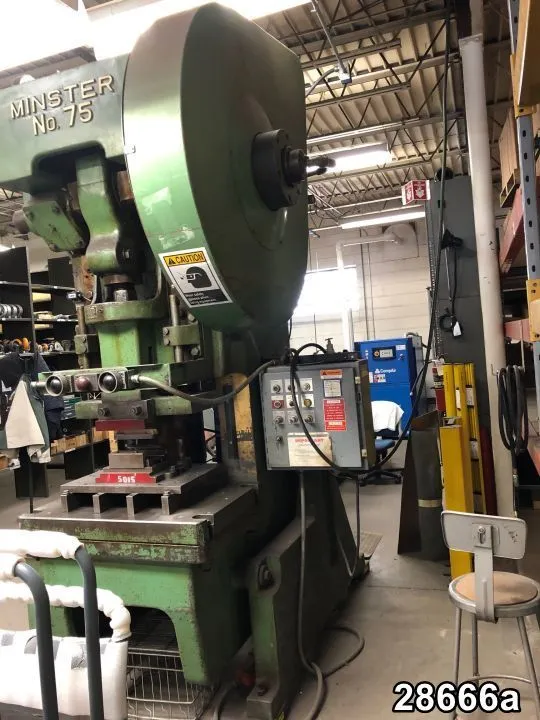 Used 75 Ton Minster #75 O.B.I. Punch Press #28666 | Kempler Industries