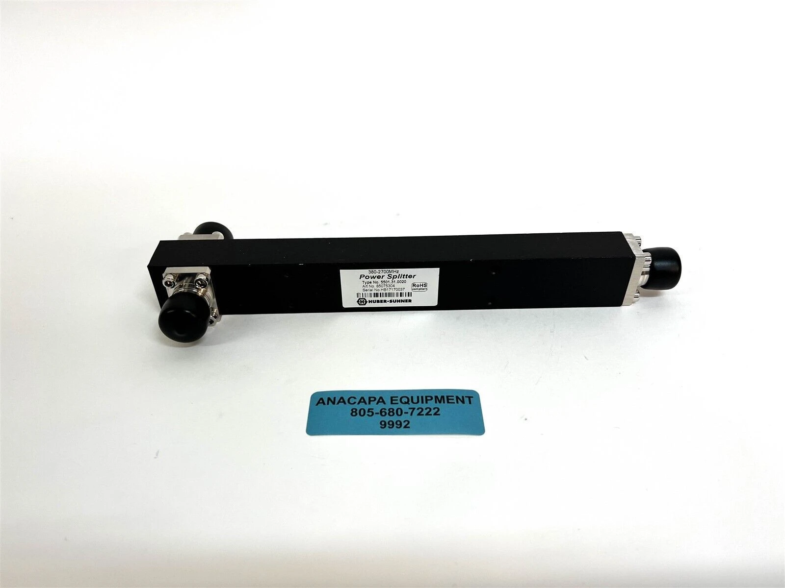 HUBER+SUHNER 5501.31.0020 2-Way Reactive Splitter 380MHz to 2.7GHz NEW ...