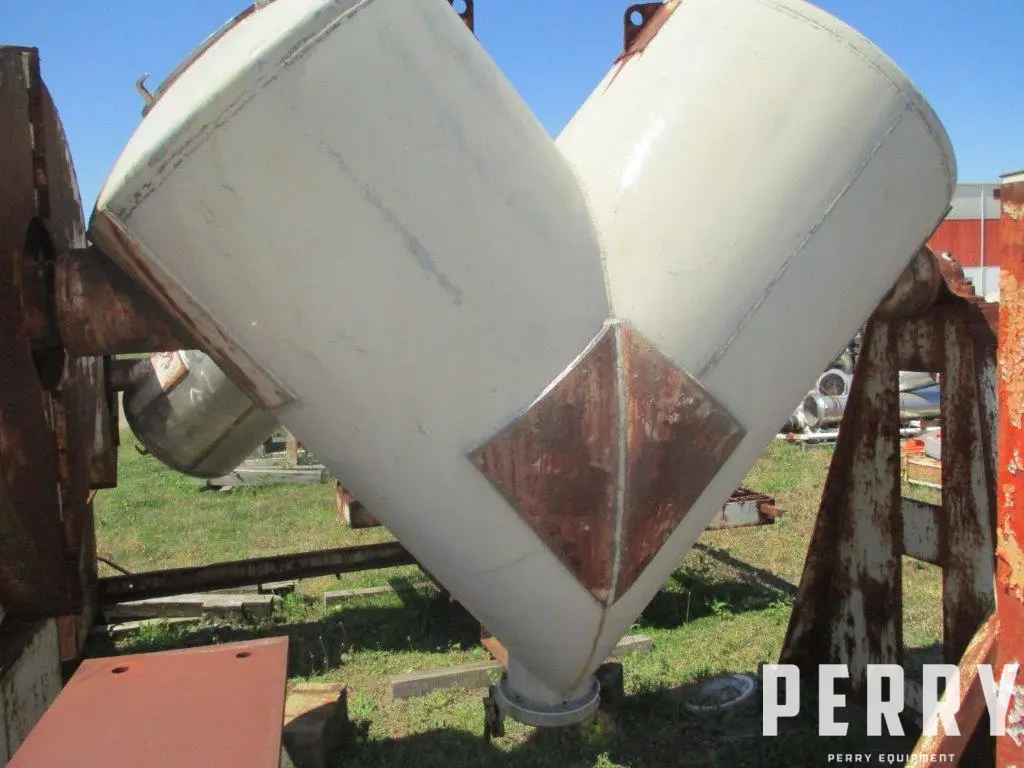 Used PATTERSON-KELLEY TWIN SHELL BLENDER Mixer Powder Tumbling 8090-1 ...
