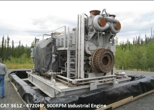 Item# E4588 - Caterpillar 3612 4720HP, 900RPM Industrial Diesel Engine ...