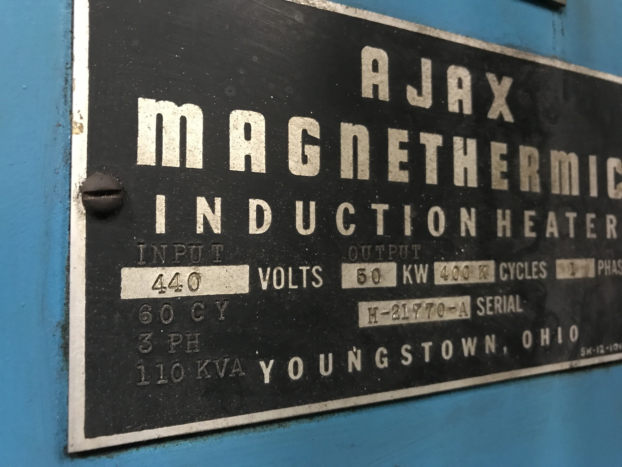 Used AJAX MAGNETHERMIC MISC 11089 | Universal Press & Machinery (UPM)