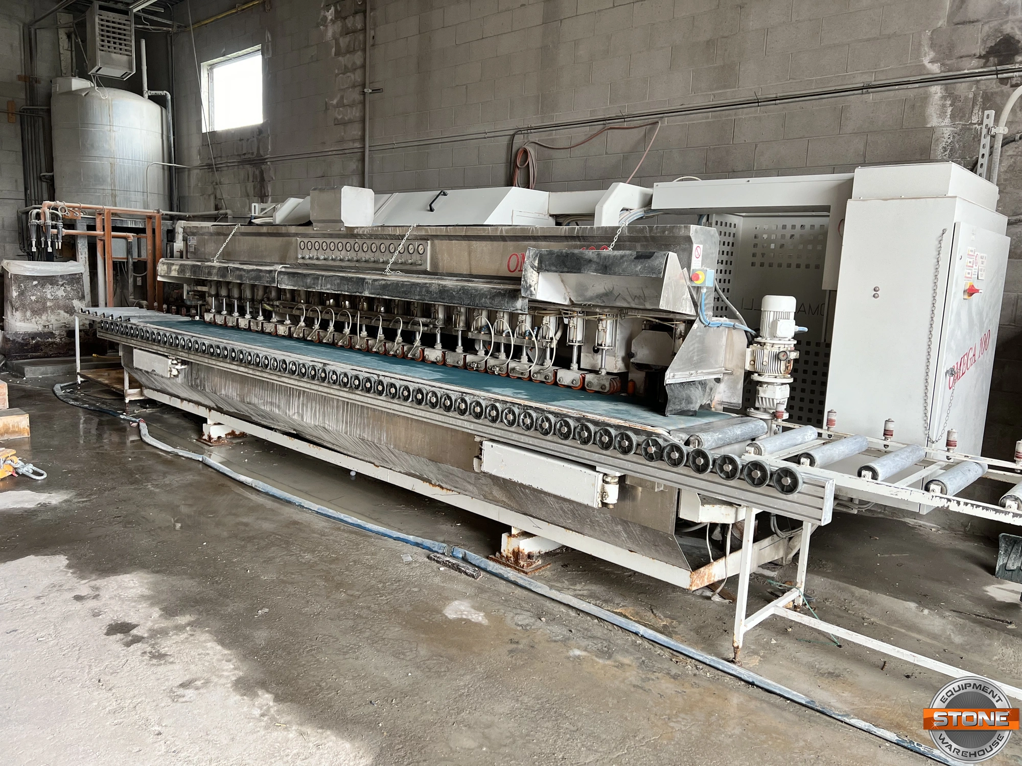 Used 2004 COMANDULLI Omega 100 SX (8+4) Edge Polishers 18166 | STONE EQUIPMENT WAREHOUSE