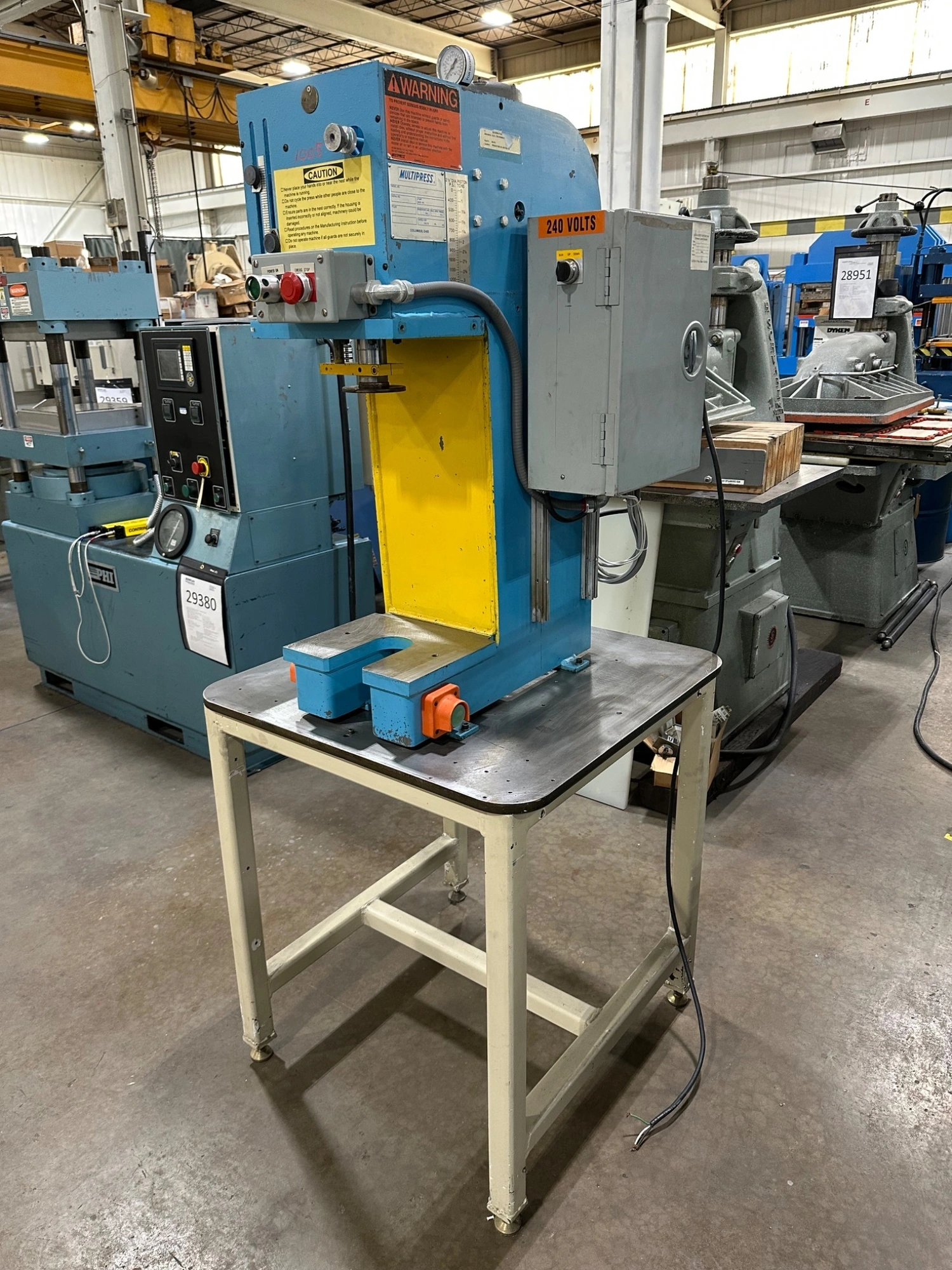 Used 3 Ton Denison W3A-3 Hydraulic C Frame Press #29303 | Kempler Machinery