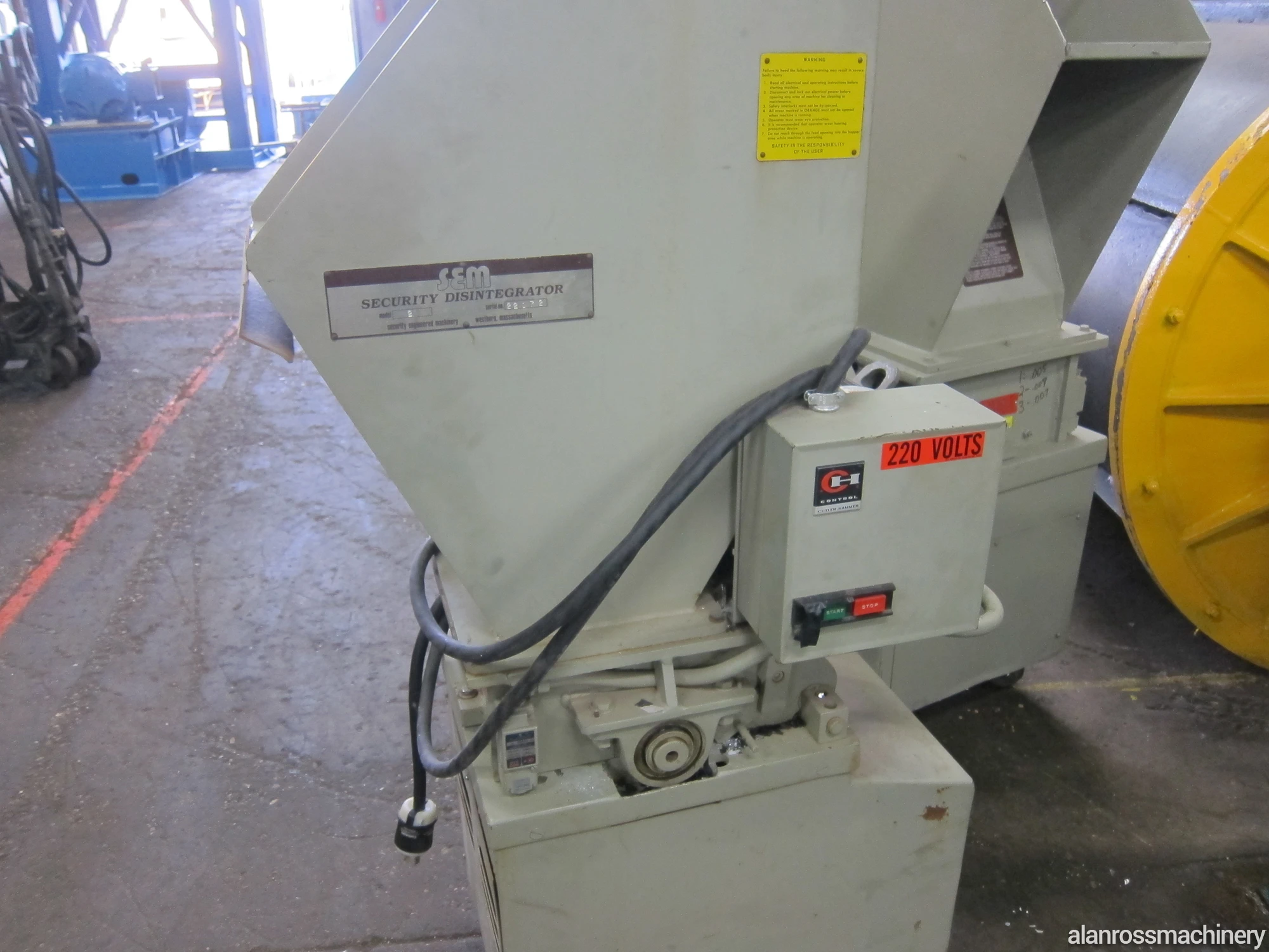 Used Model 2 SEM Disintegrator Granulator | Alan Ross Machinery