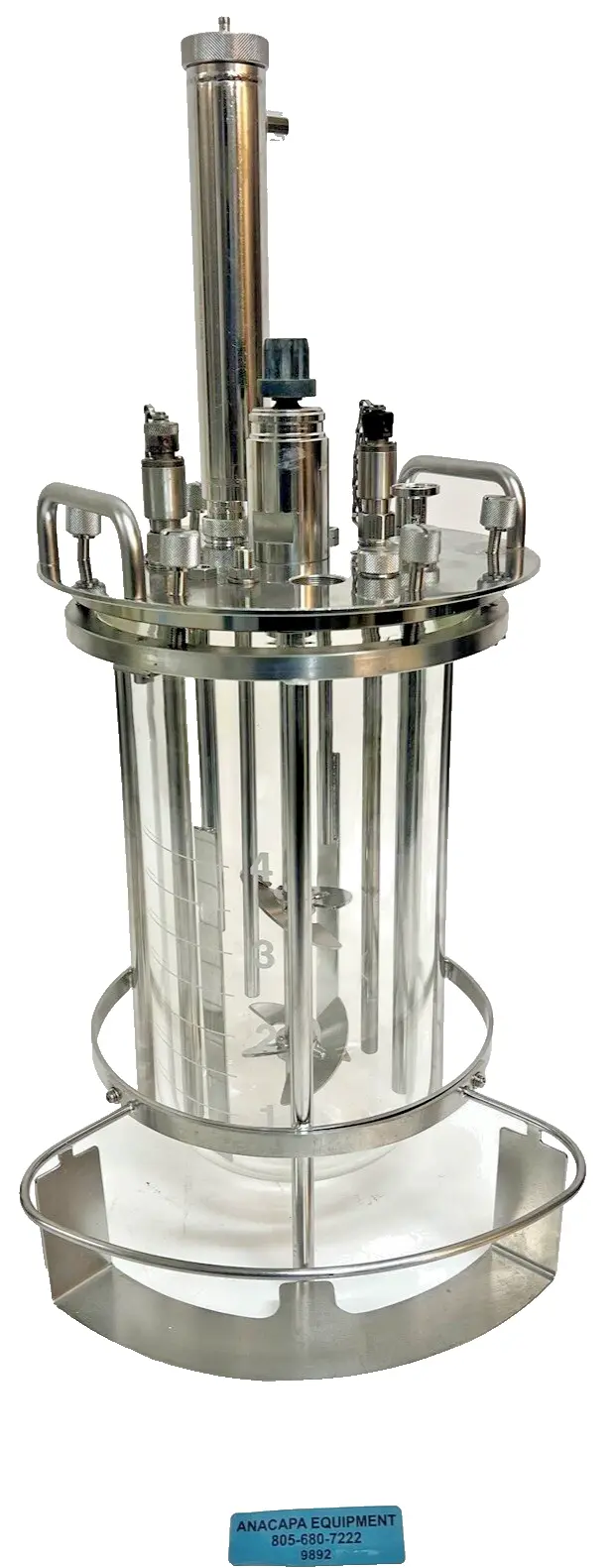 Applikon, Broadley-James, Sartorius 6L Liter Glass Vessel Bioreactor ...