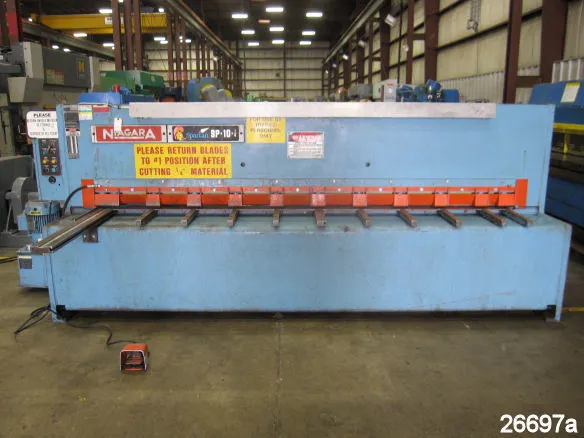 USED 10 FT. X 1/4" NIAGARA HYDRAULIC SHEAR #26697 | Kempler Machinery