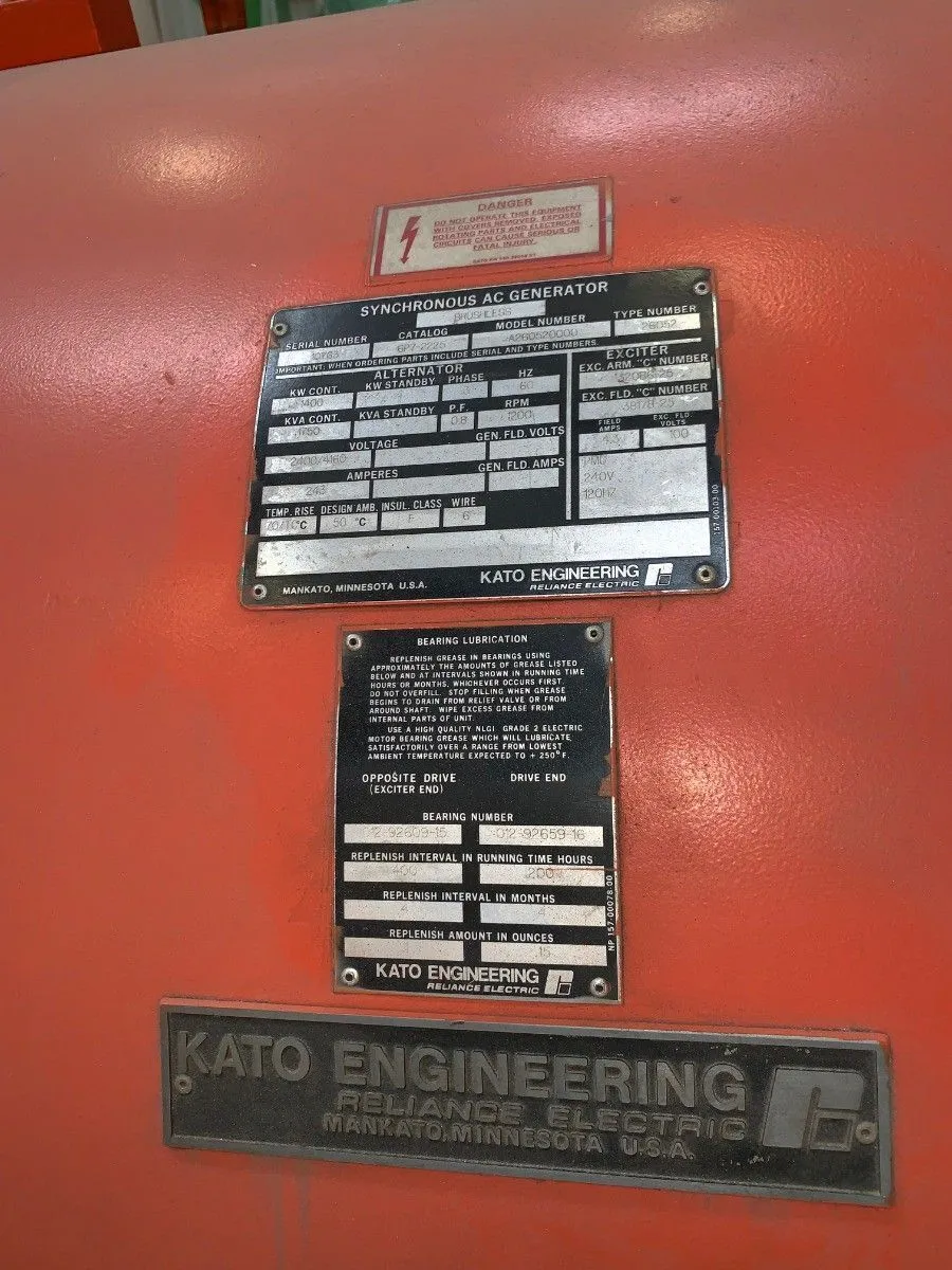 Used KATO 1400KW Generator End | Power Generation Enterprises