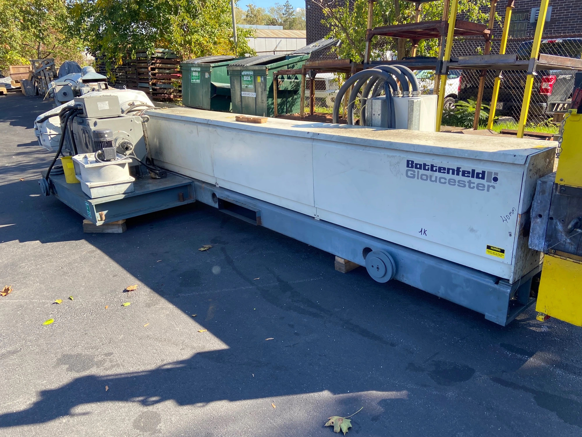 Used 2000 GLOUCESTER ENGINEERING CO Extruders, Low Boy 4.6" - 6.0 ...