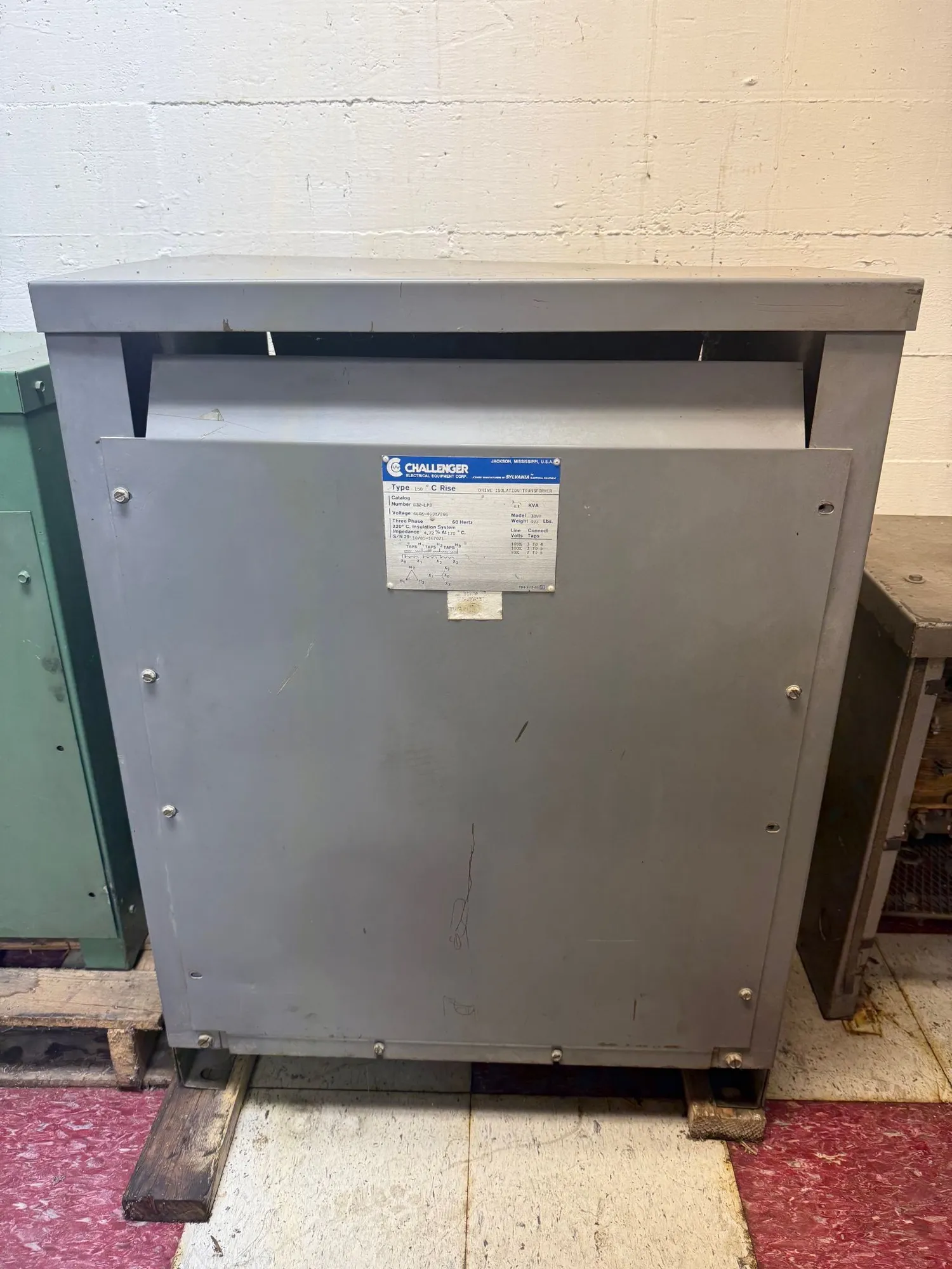 Used CHALLENGER 3BN TRANSFORMERS, 3 PHASE, 60 CYCLE, SUBSTATION 2871 ...
