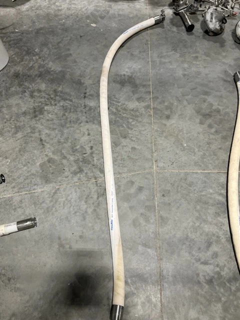 Flex Rite Sanitary 8ft RCT Transfer Rubber Hose with 1.5" Tri-Clamp ...