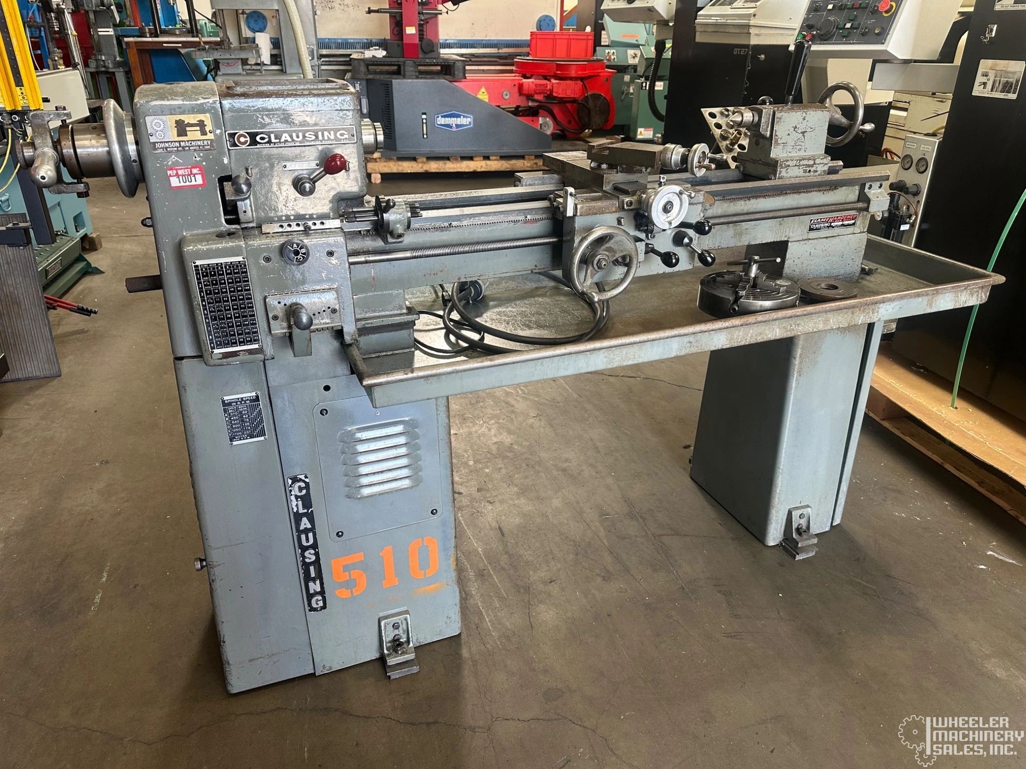 Used CLAUSING 4914 LATHES, ENGINE 7770 | Wheeler Machinery Sales