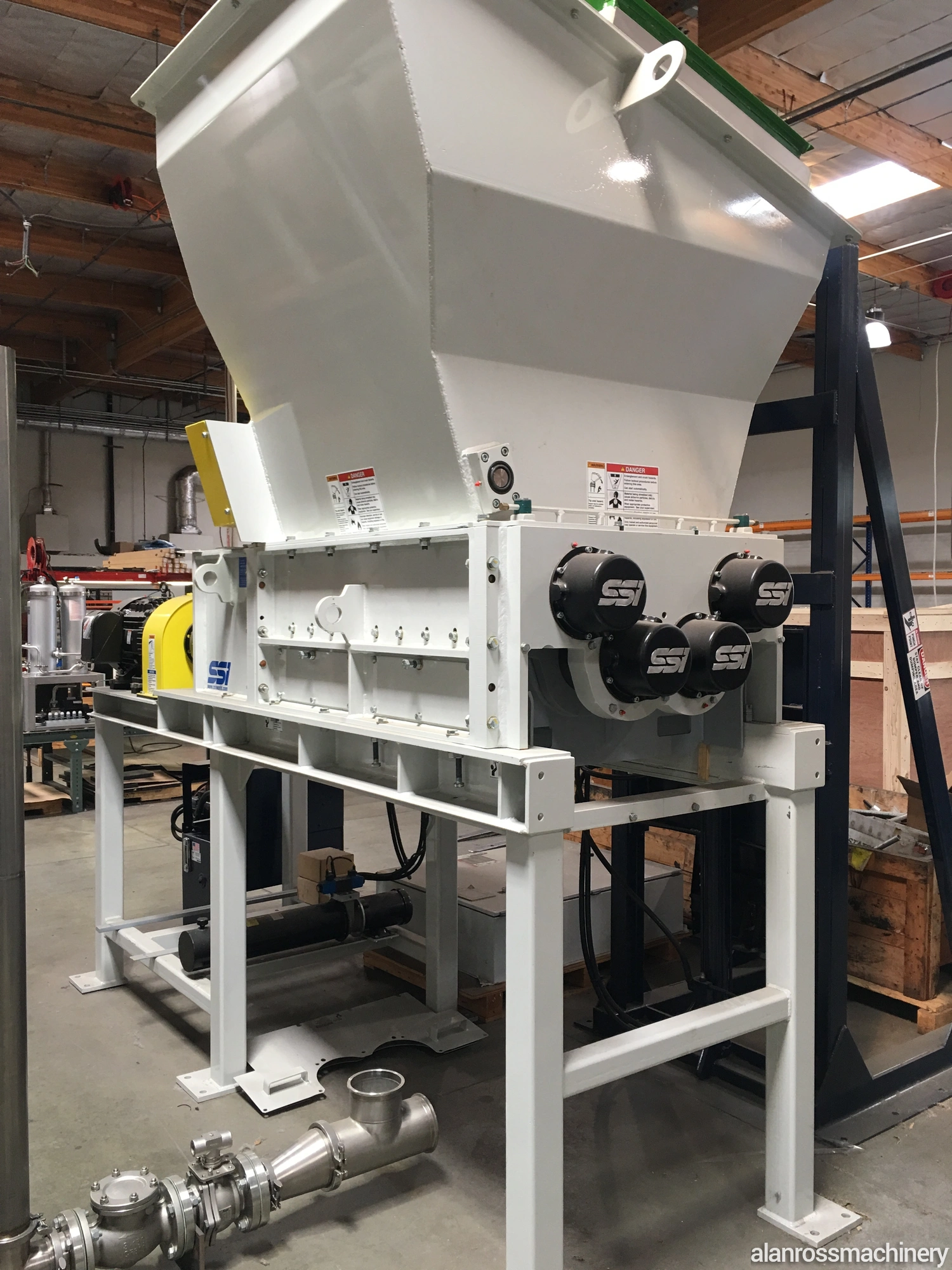 Model Q55 ED Used SSI Quad Shaft Shredder | Alan Ross Machinery