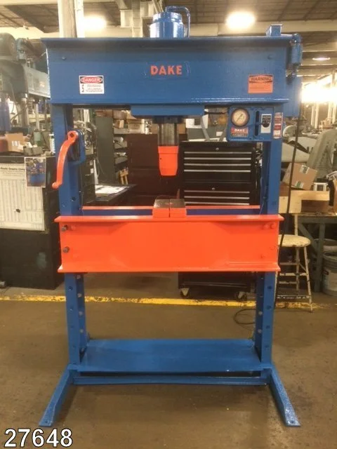 USED 75 TON DAKE HYDRAULIC H-FRAME PRESS #27648 | Kempler Industries