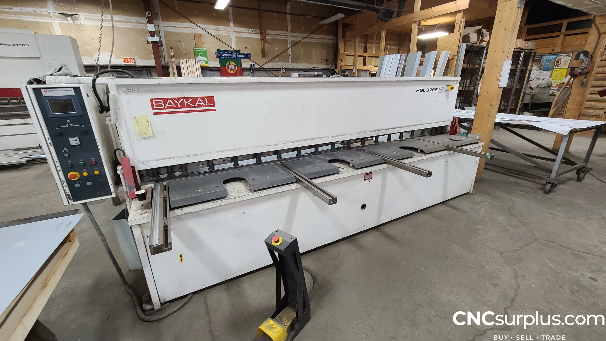 Used 2014 BAYKAL HGL 3766 Power Squaring Shears (Inch) 13028 | CNCsurplus