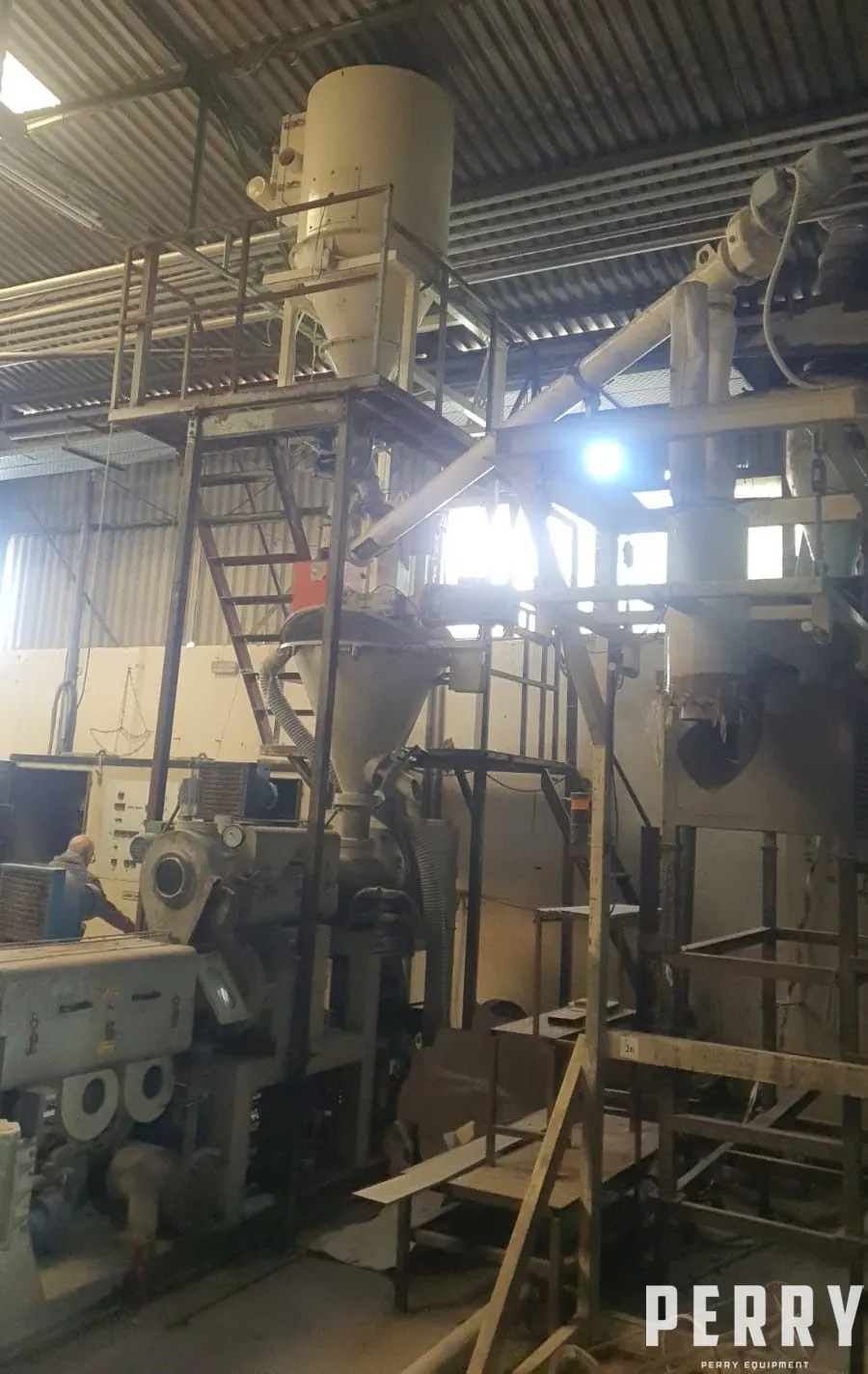 Used 1999 PLAS MEC 1200 kg/hour Extruder Line Compounding & Reclaim ...