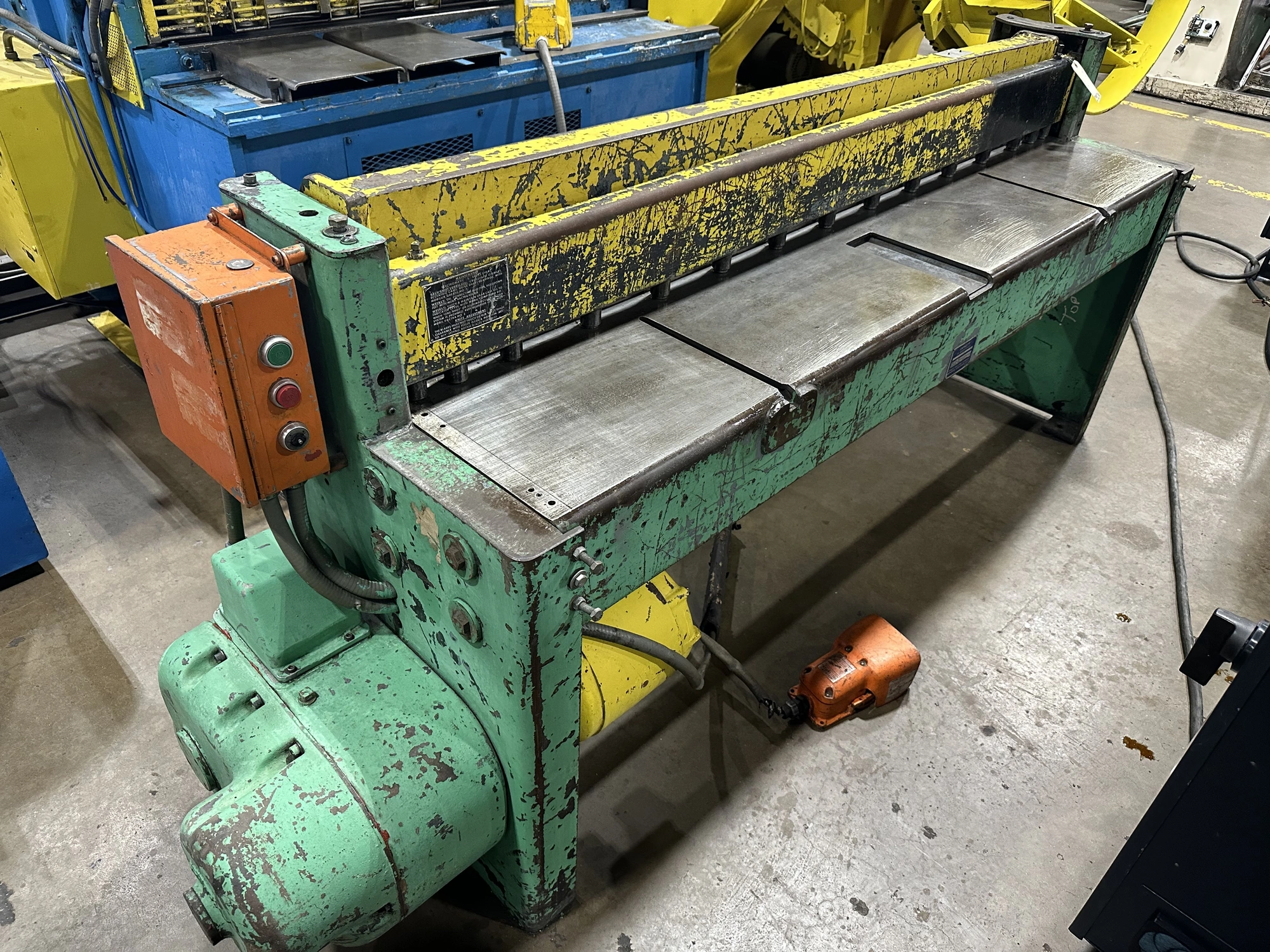 Used 6 Ft. X 14 Ga. Famco Metal Shear | Kempler Industries