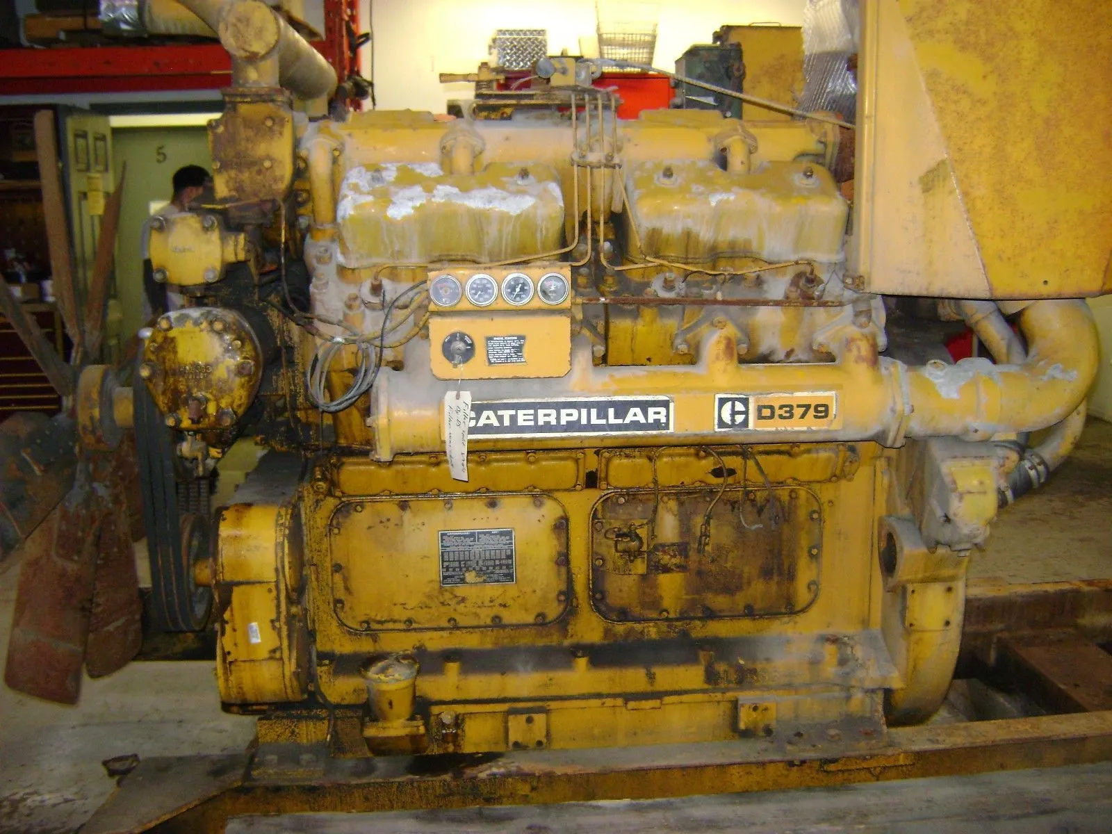 Item# E4547 - Caterpillar D379 500HP, 1200RPM Industrial Diesel Engine ...