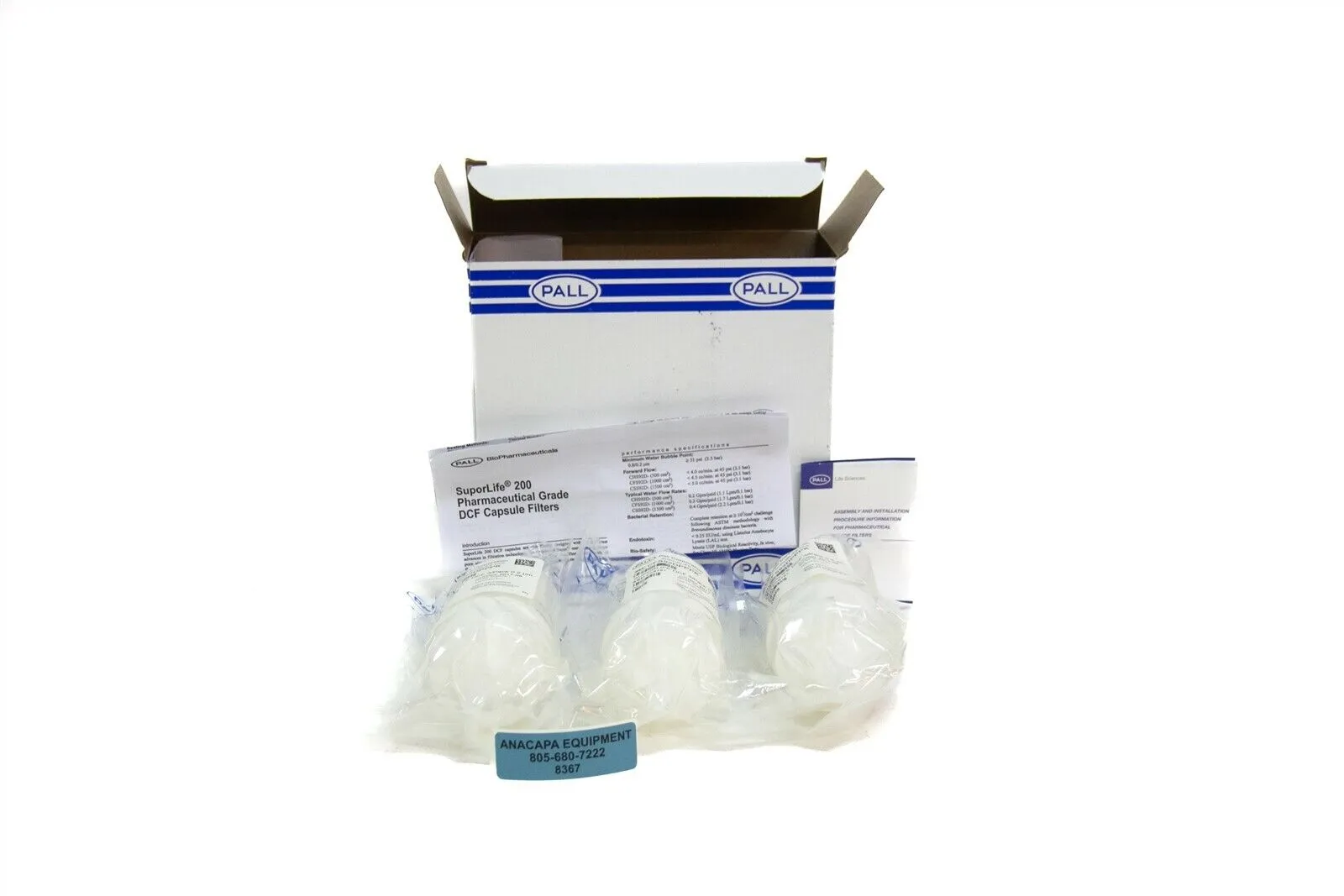 Pall Suporlife CFS92DPPPK 0.2um DCF Capsule Filters LOT of 3 8367 ...