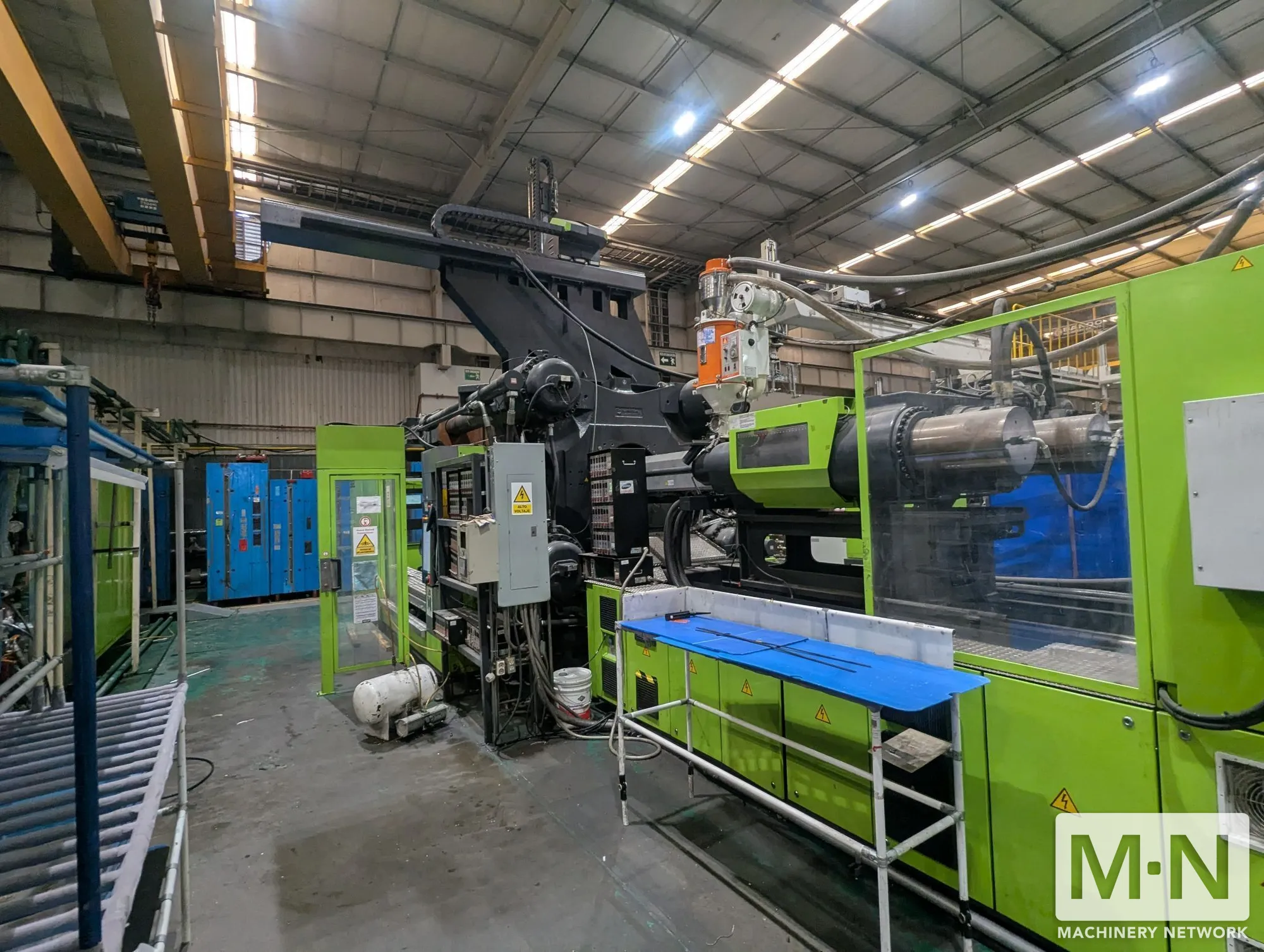 1500 TON 134 OZ ENGEL MODEL DUO 7050/1500WP INJECTION MOLDING MACHINE ...